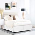 Full XL Size Pleated Bed Skirt, White, 12 Inch Drop, 120 GSM Microfiber ...