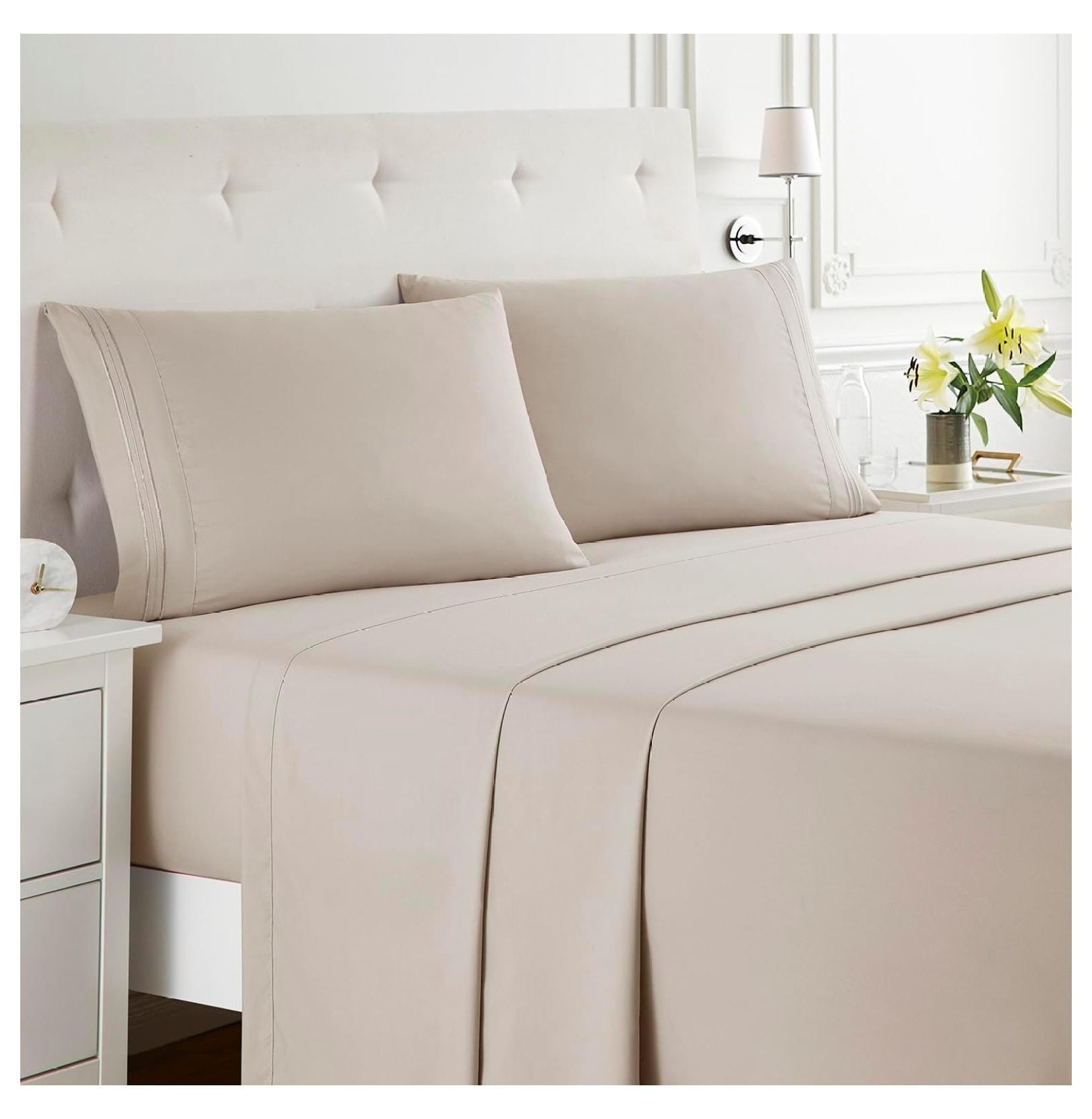 Full XL Size Sheet Sets - 4 Piece Full XL Sheets, Deep Pocket, Hotel ...