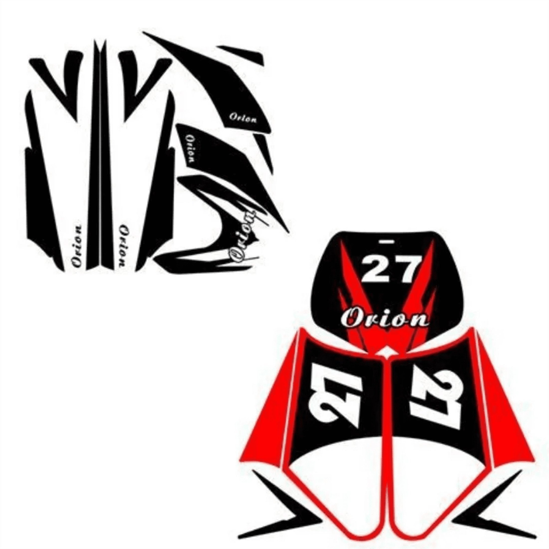 Full car Red decal stickers For Small Apollo Mini Moto Kids E-bike Dirt ...