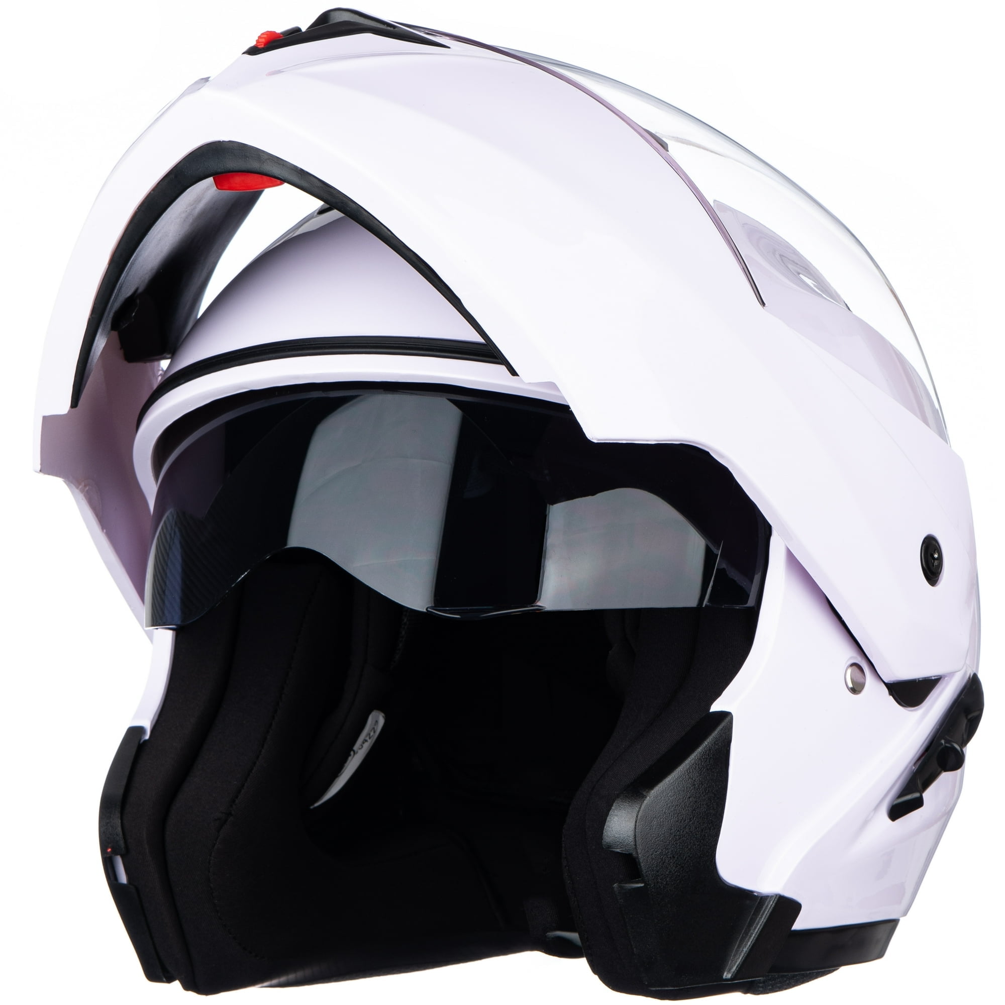 Full Face Motorcycle Helmet Uncovered Helmet Flipped Chin Double Visor ...