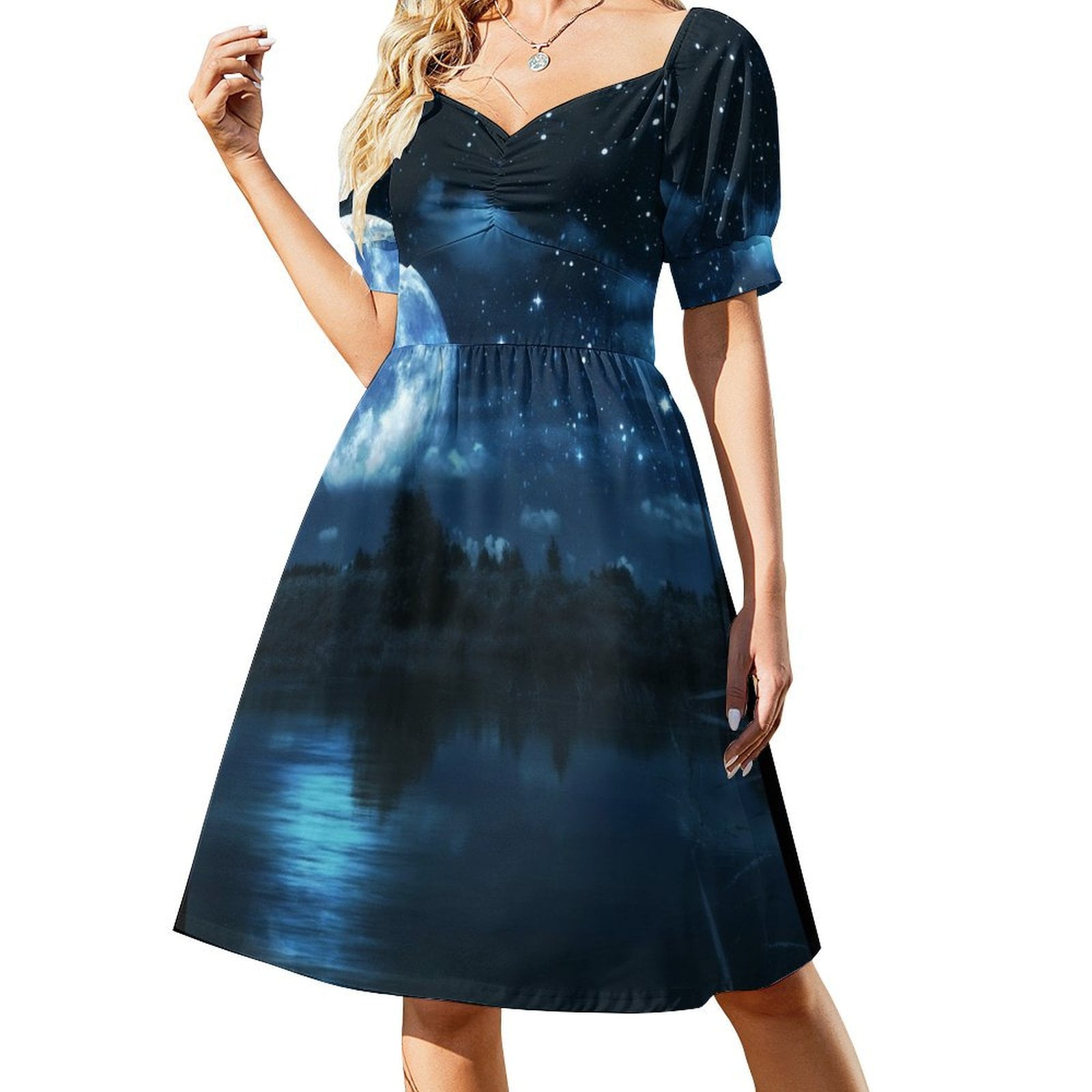 Full moon over river Dress woman dress women's summer clothing wedding ...