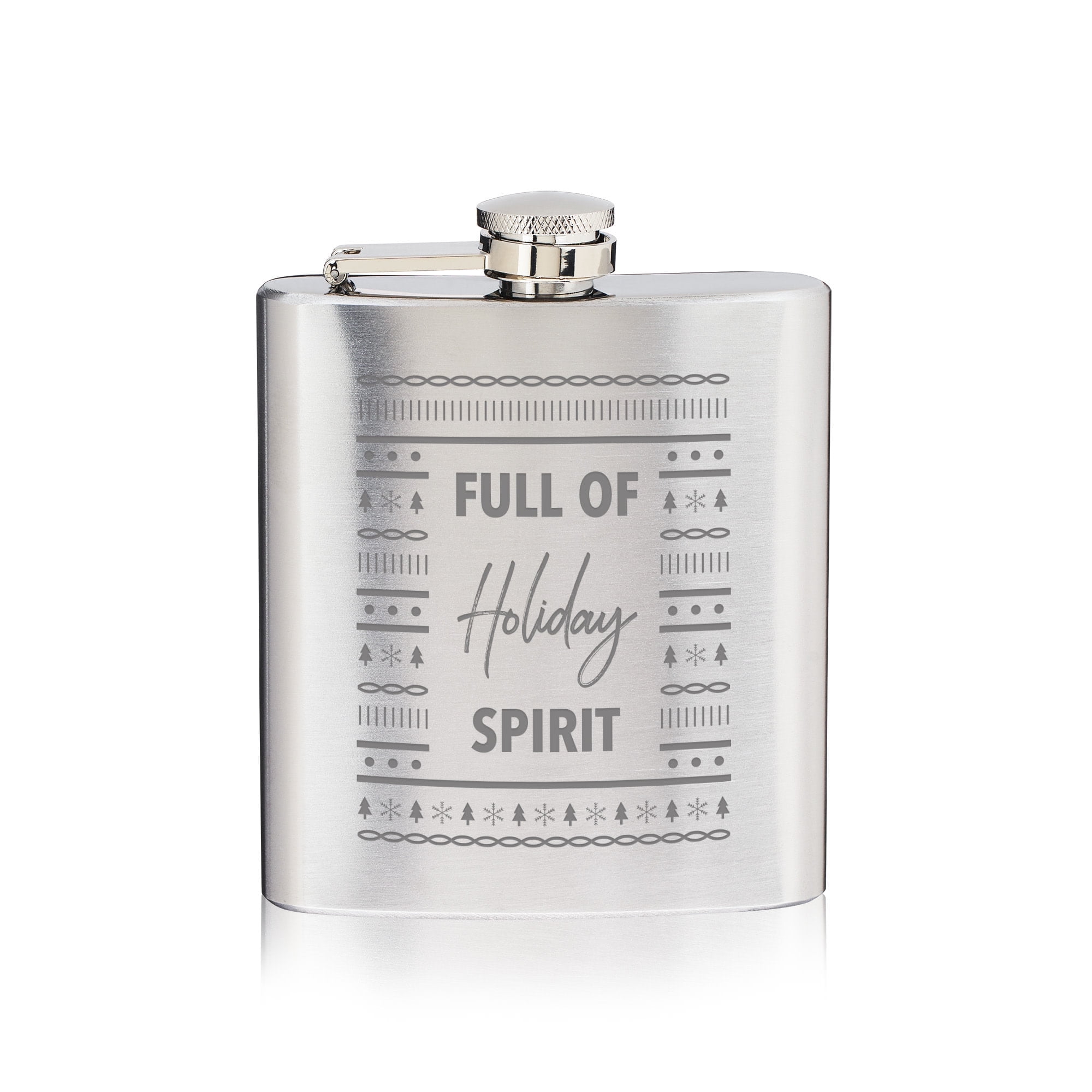 Full of Holiday Spirit Stainless Steel Flask - Walmart.com