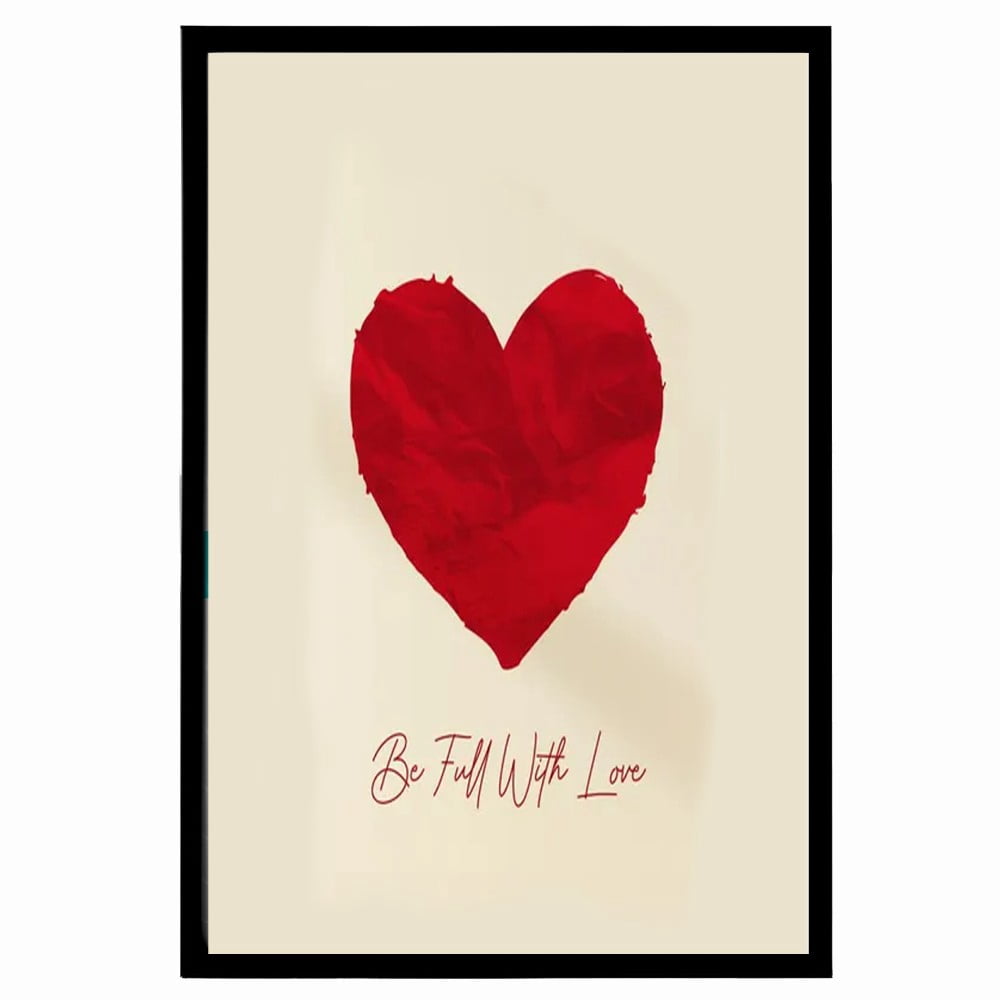 Full of Love Poster, Heart Print, Love Poster, Valentine's Day Print ...