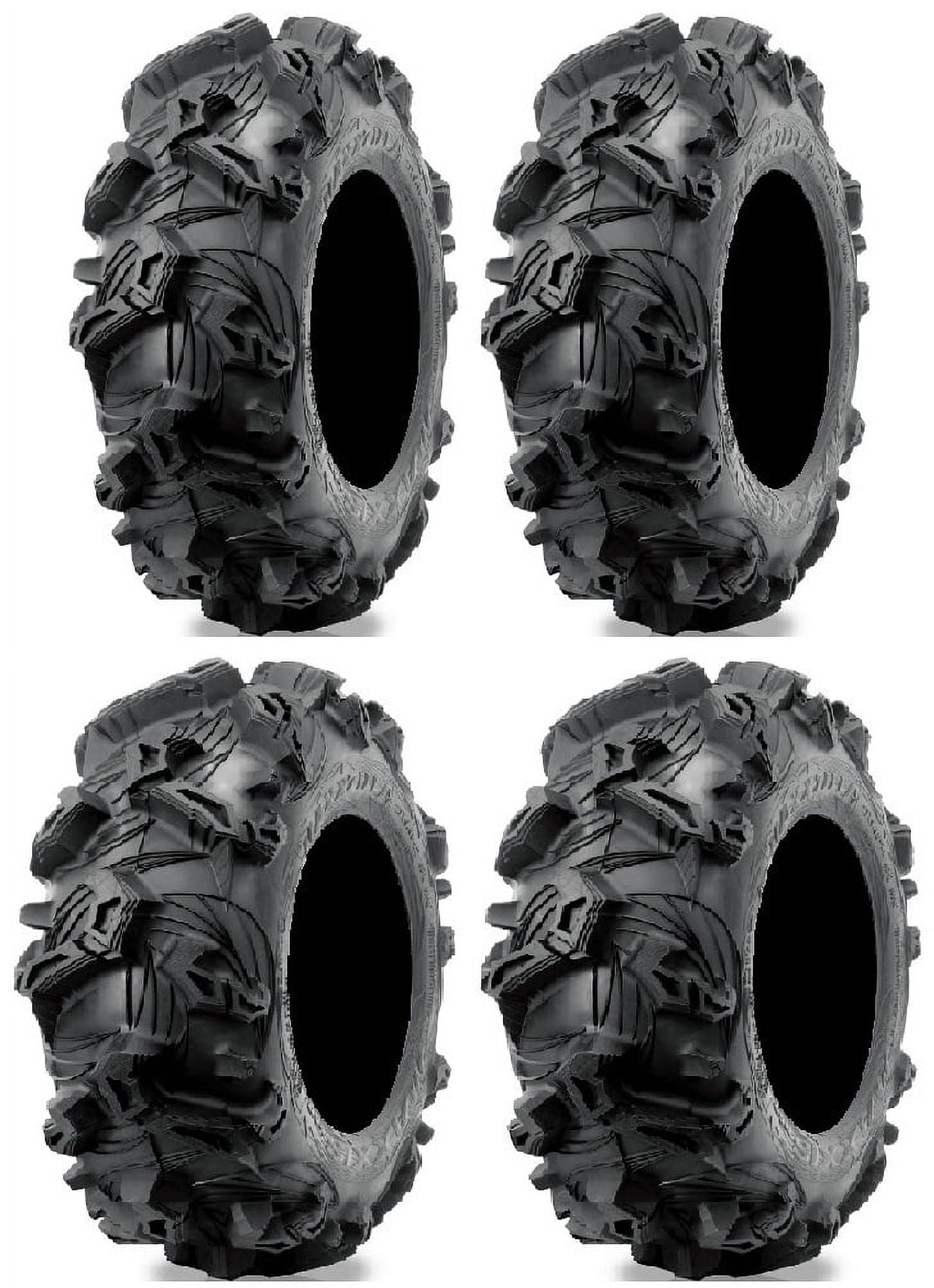 Full set of Maxxis Maxxzilla 27x9-12 and 27x11-12 ATV Mud Tires (4 ...