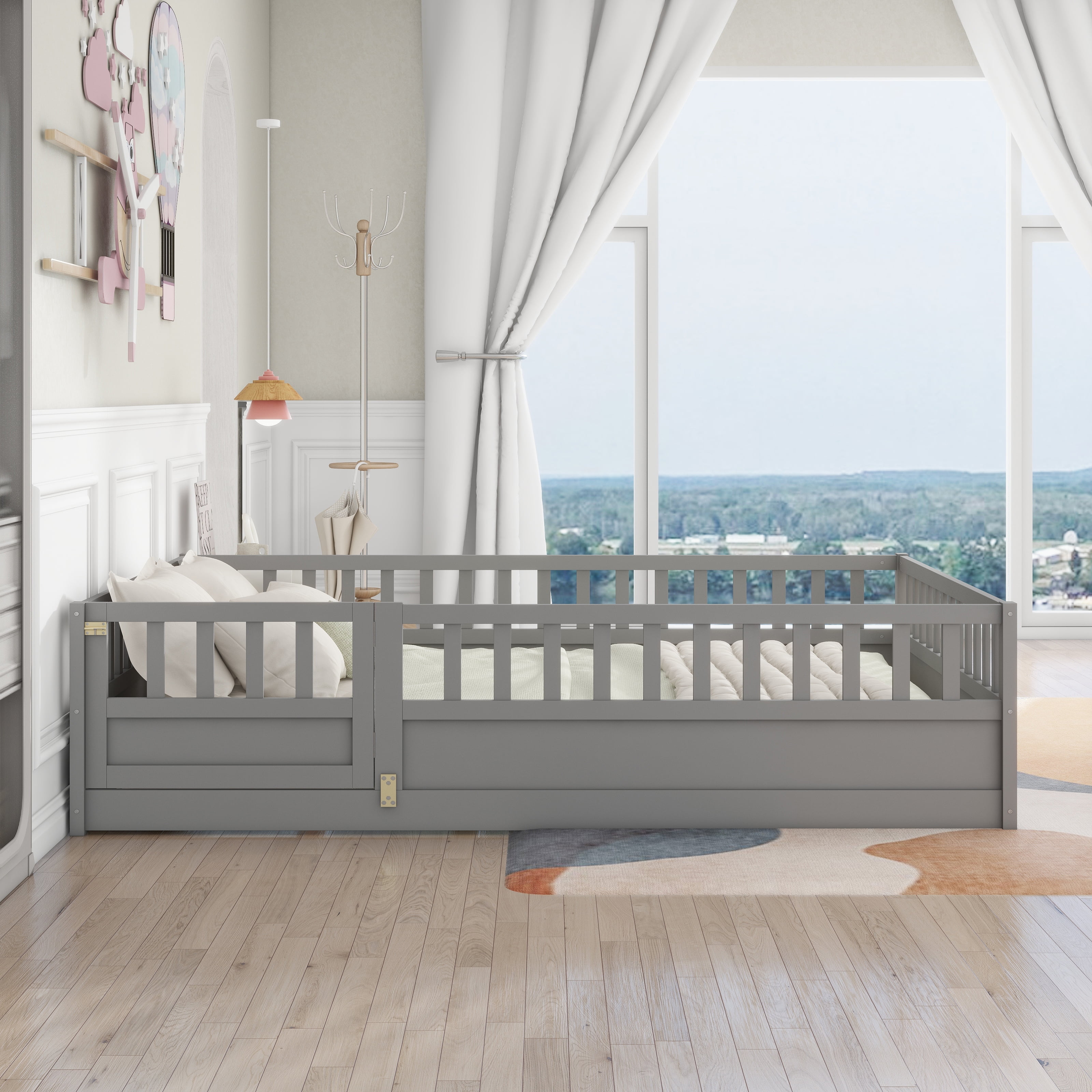 Full size Floor bed, integral construction with super high security ...