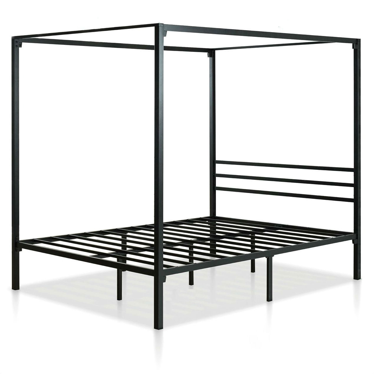 Full size Modern Black Metal Canopy Bed Frame - Walmart.com