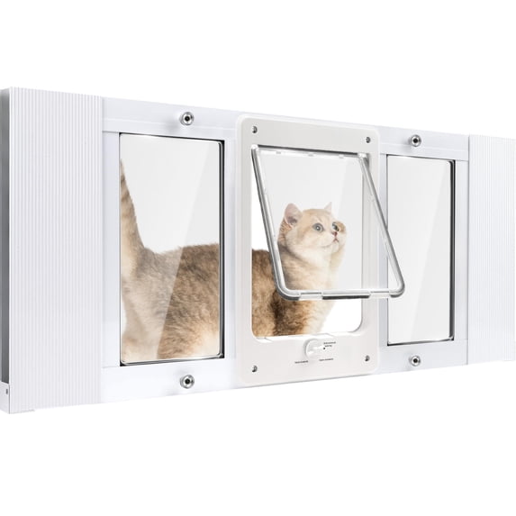 Full-size Window Pet Door For Cats & Small Dogs Fits 28"-32" Width ...