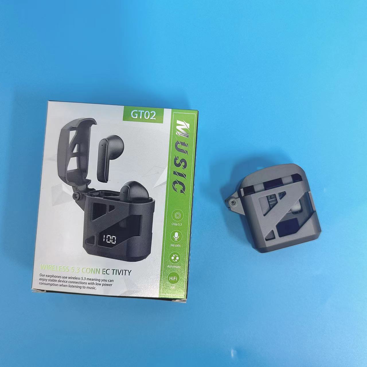 Full wireless Bluetooth 5.3 rechargeable IPX3 waterproof earbuds with ...