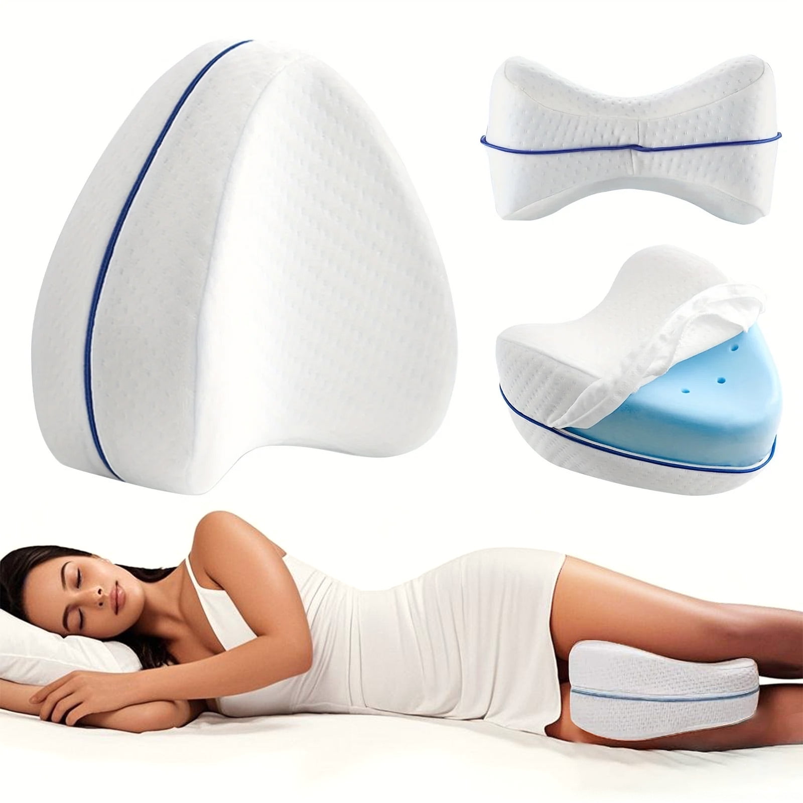 FullPetMoon Leg Pillow, Memory Foam Cushion, Sciatica Nerve Pain Relief ...
