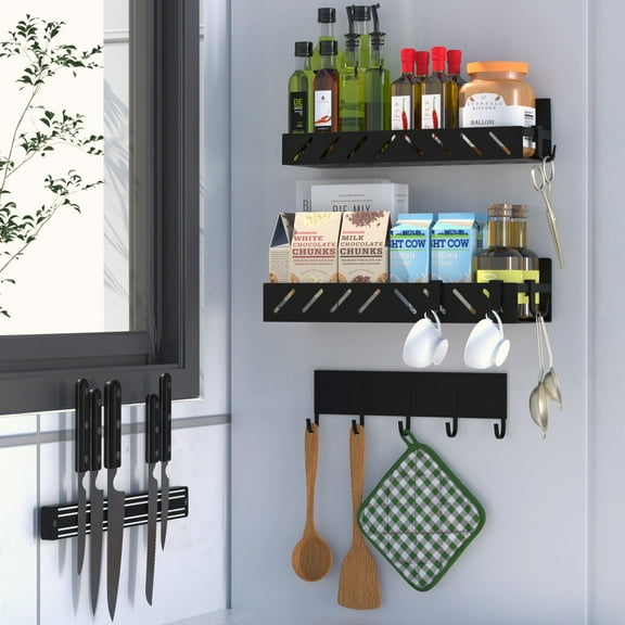 2pcs Magnetic Fridge Side Organizer Kitchen Magnetic Storage Basket ...