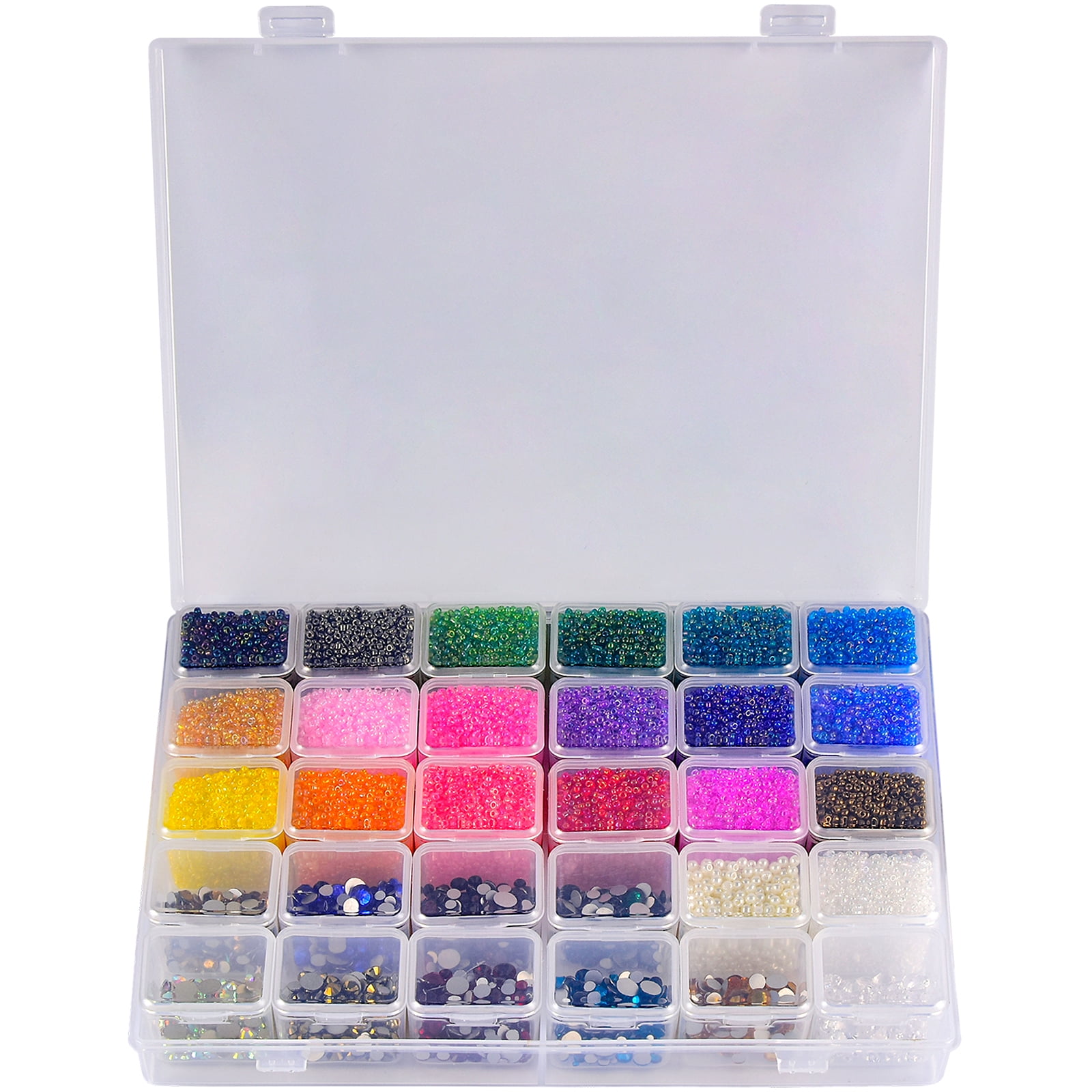 Fullcase 30 Grids Diamond Painting Storage Containers, Bead Organizer ...
