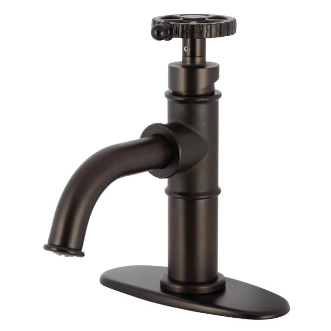 Fuller Single-Handle Bathroom Faucet with Push Pop-Up, Oil Rubbed ...