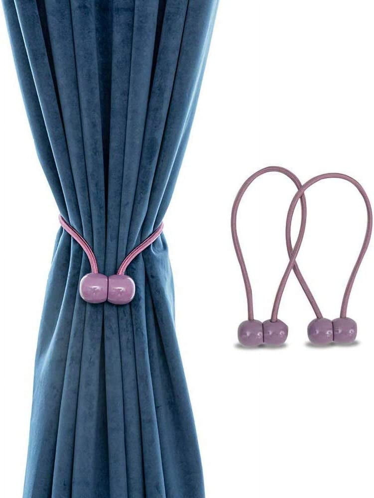 Fullgaden 2 Packs Magnetic Curtain Tiebacks with Unique Wooden Balls ...