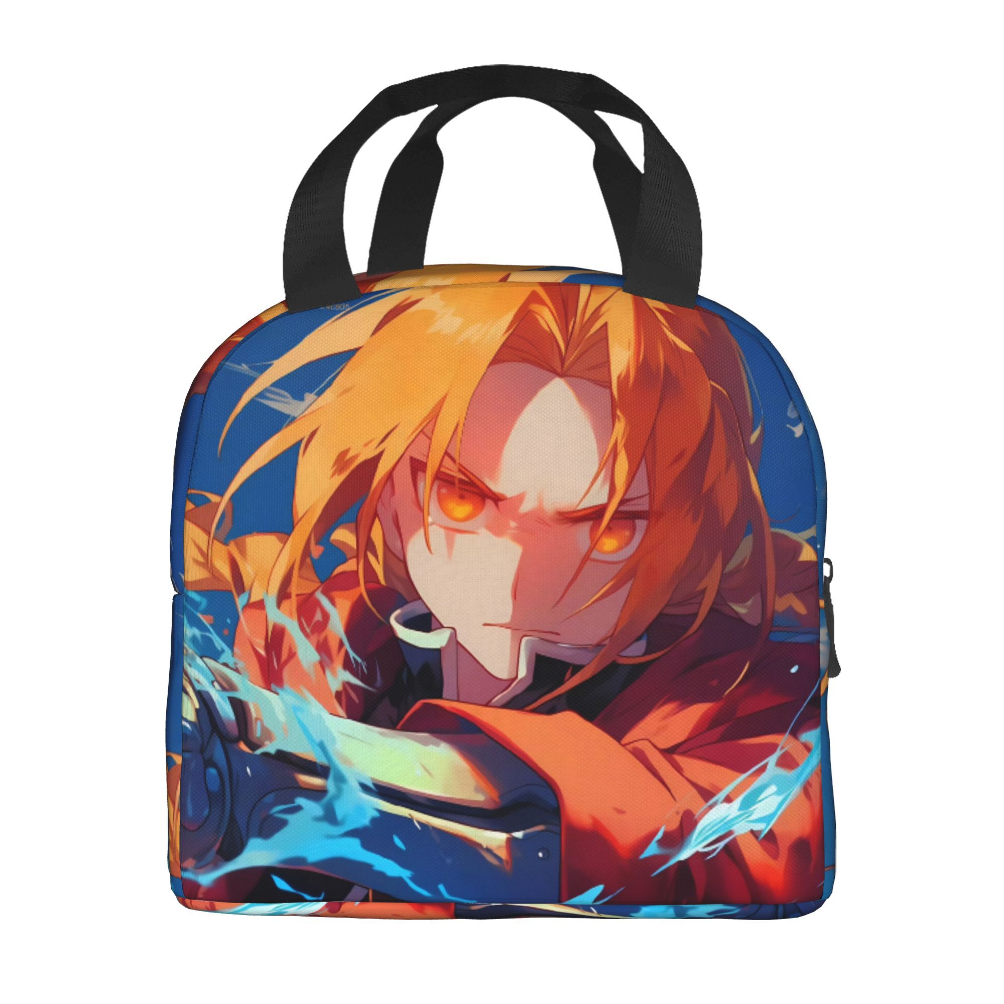 Fullmetal Alchemist Edward Elric Lunch Bag Tote Bag Portable Insulated ...