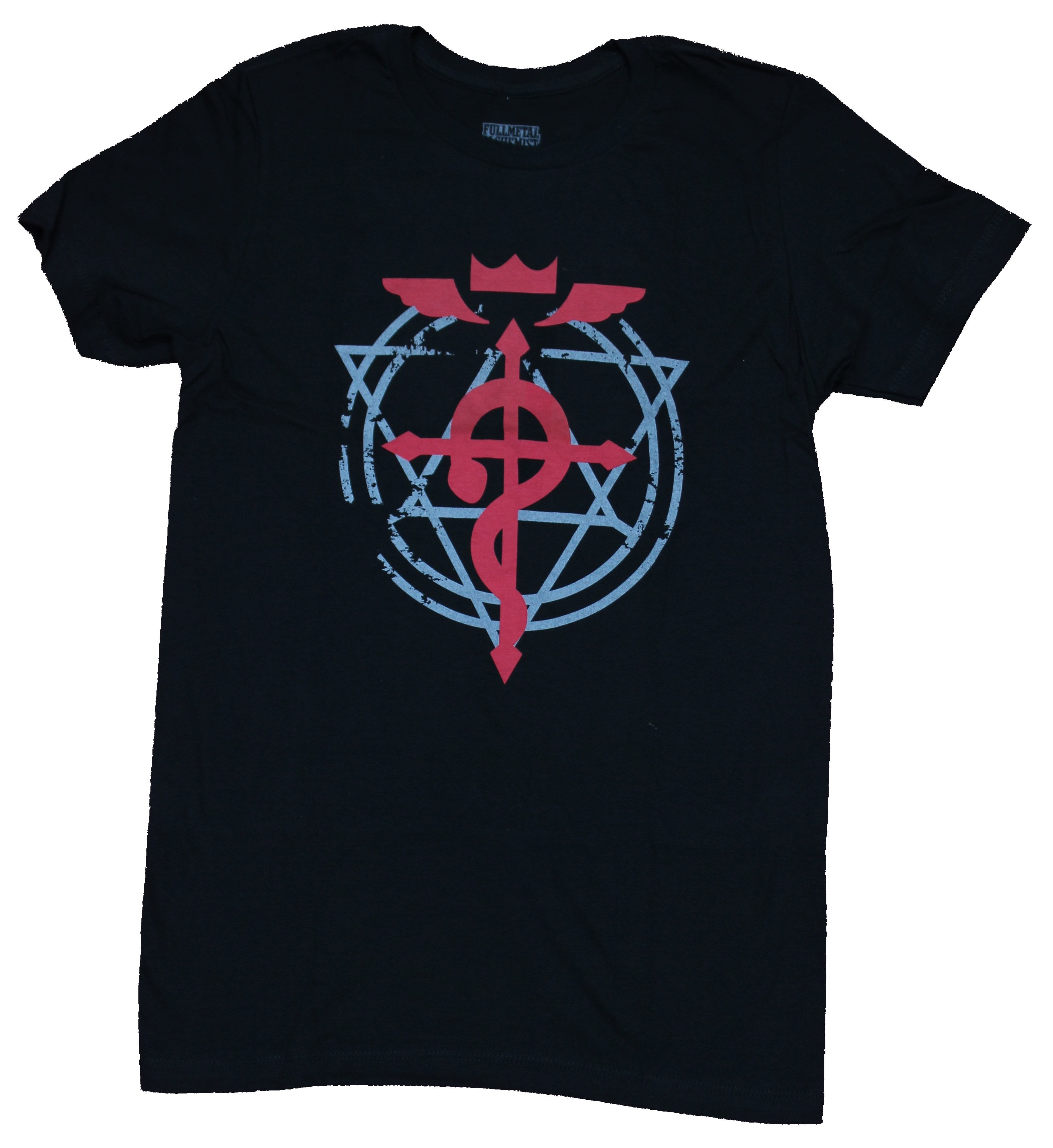 Fullmetal Alchemist Mens T-Shirt - The Flamel Cross Symbol (Large ...