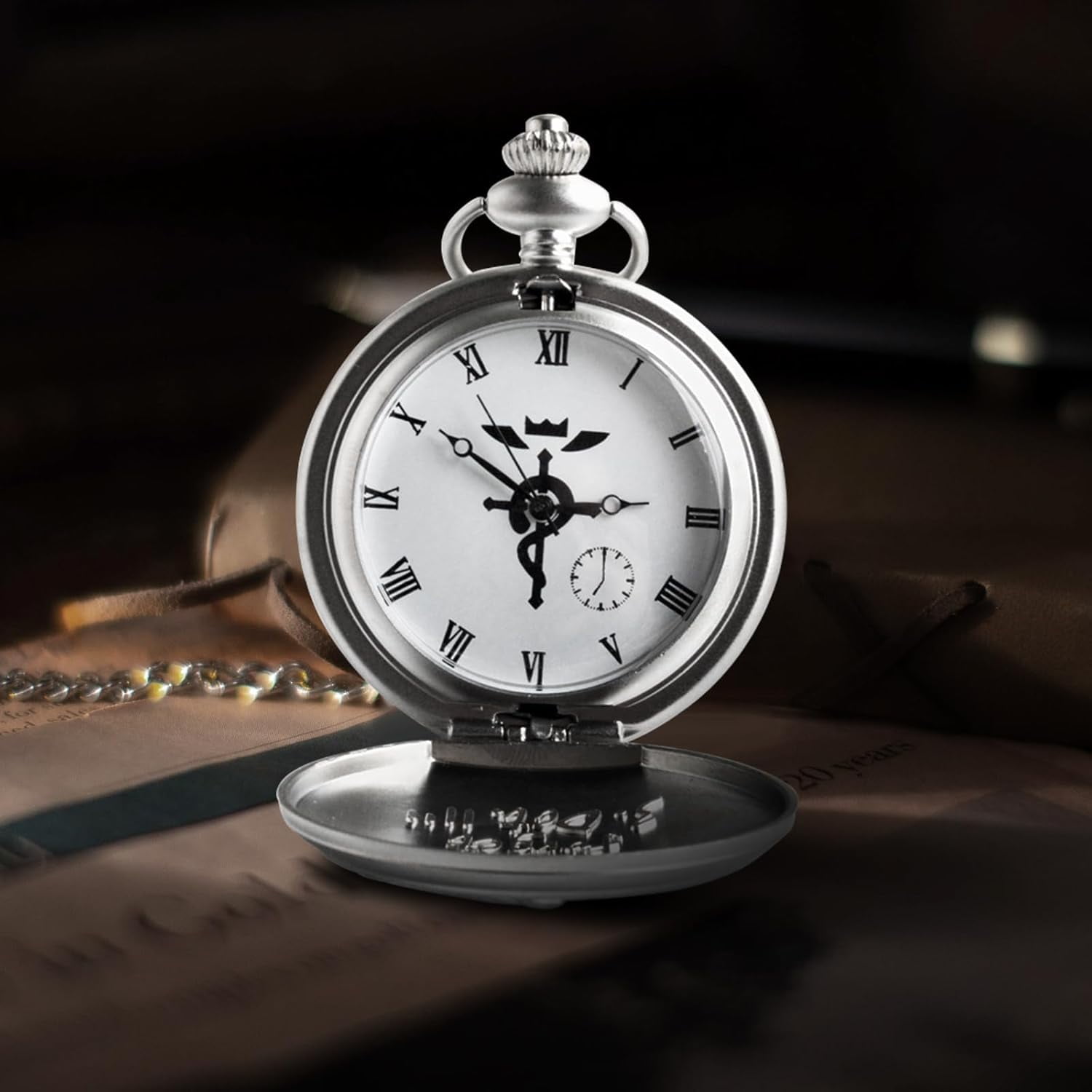 Fullmetal Alchemist Pocket Watch Vintage Quartz Pocket Watch with Chain ...