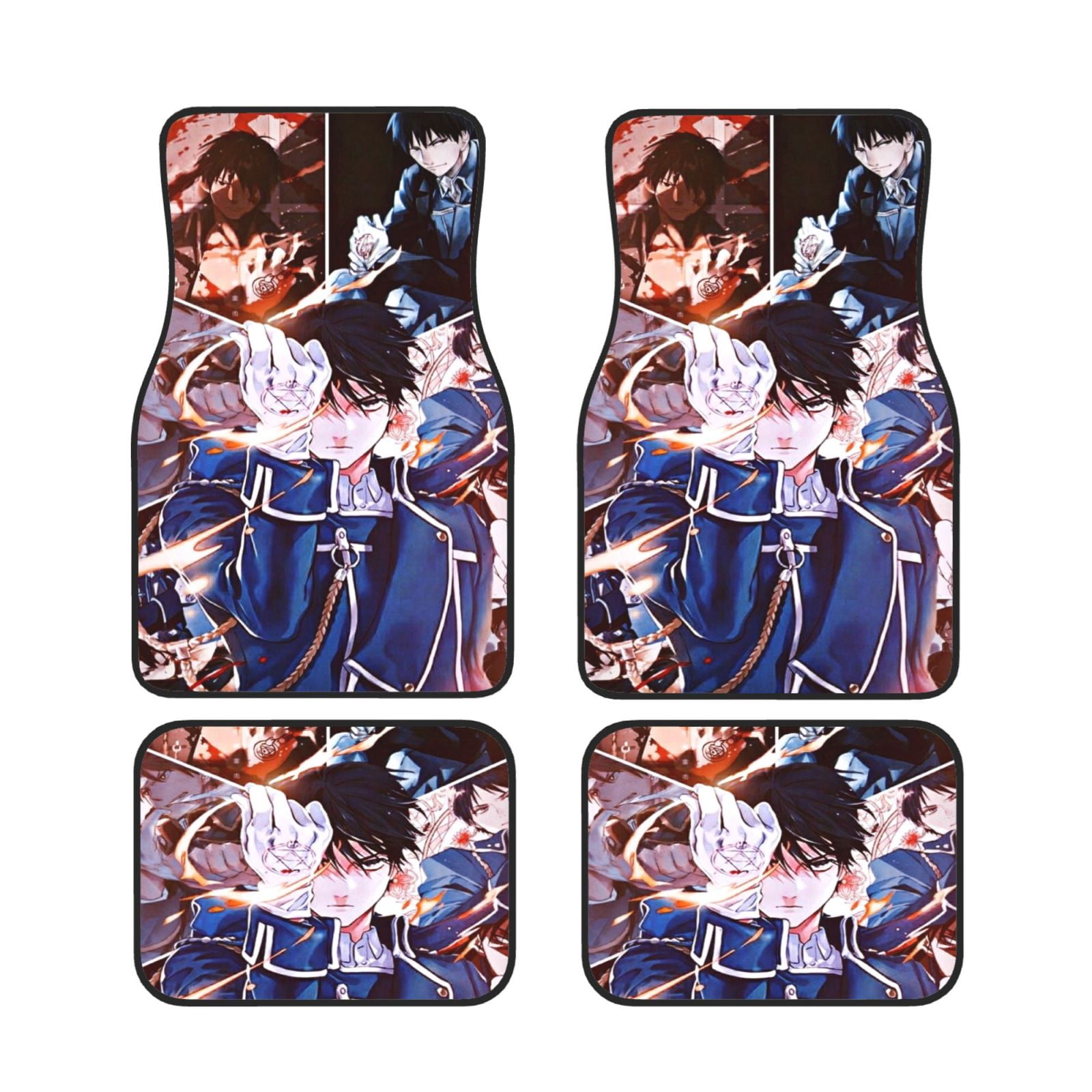 Fullmetal Alchemist Set Of 4 Pcs Cartoon Car Floor Mats Cartoon Print ...