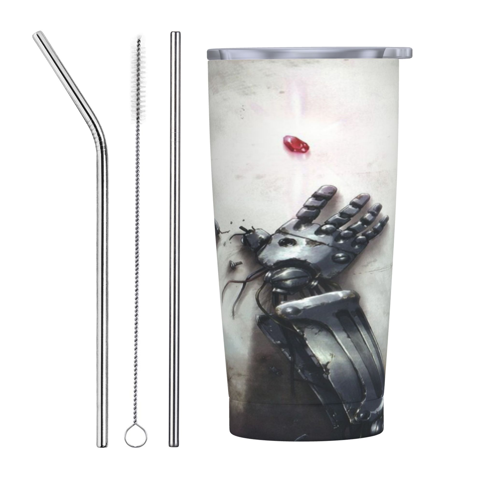 Fullmetal Alchemist Tumbler With Lid And Straw Stainless Steel ...