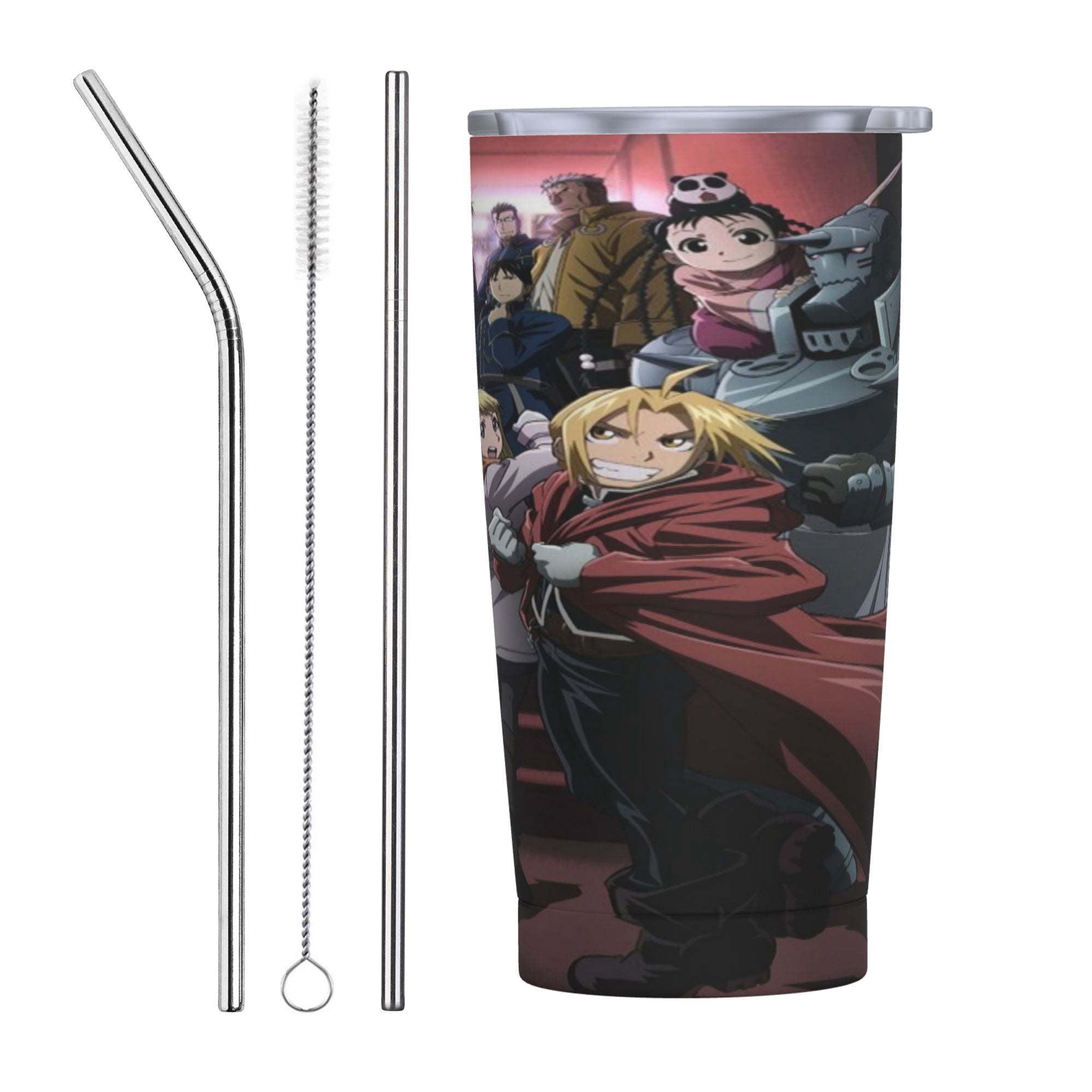 Fullmetal Alchemist Tumbler With Lid And Straw Stainless Steel ...