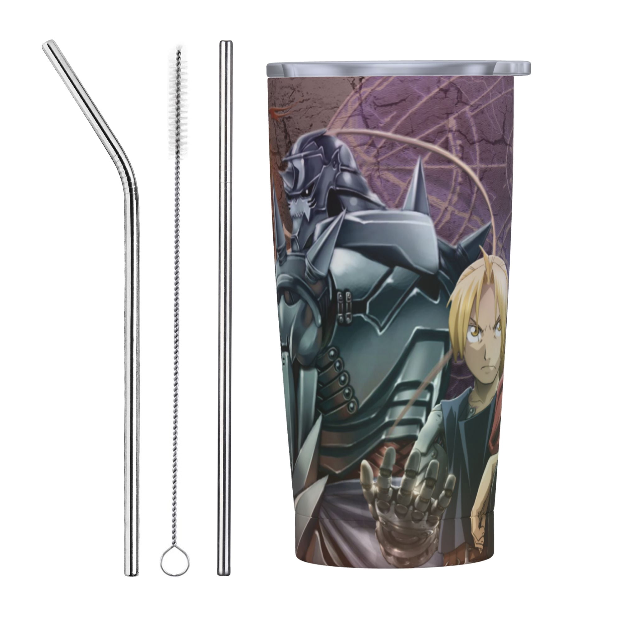 Fullmetal Alchemist Tumbler With Lid And Straw Stainless Steel ...