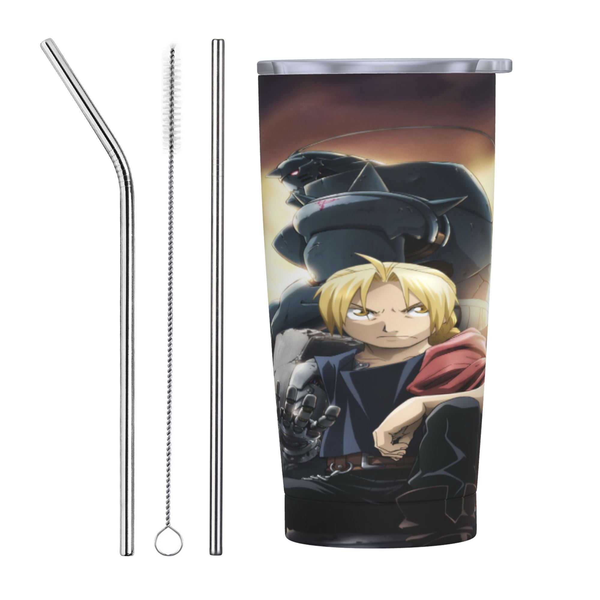 Fullmetal Alchemist Tumbler With Lid And Straw Stainless Steel ...