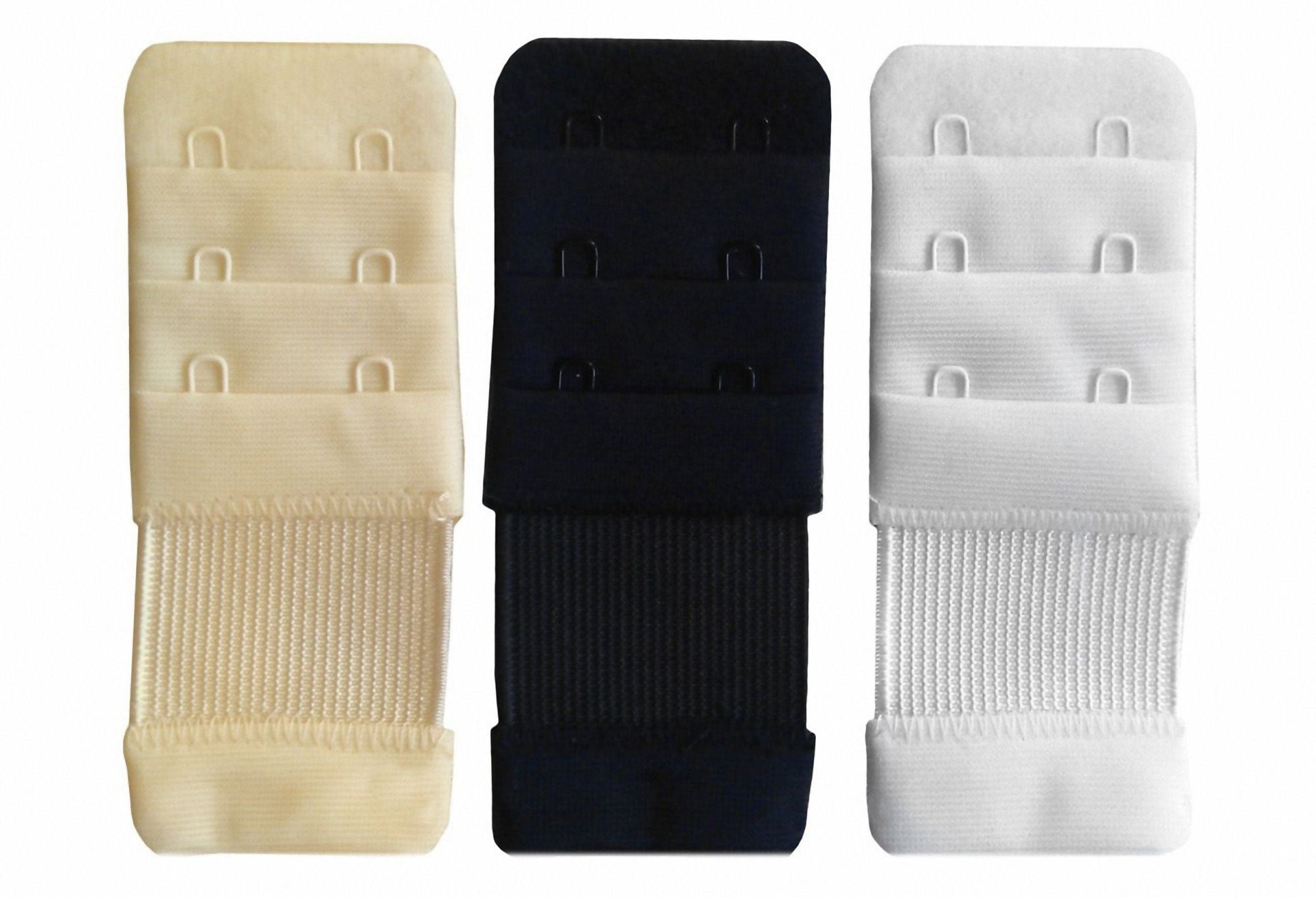 Fullness KL7022 2 Hook Bra Extender - White, Black & Beige - 3 Piece ...