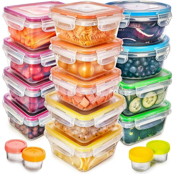Fullstar 34 pcs Stackable Food Storage Containers, Airtight Leakproof ...