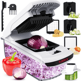 Fullstar 4-in-1 White Vegetable and Onion Chopper with Container, 4 ...
