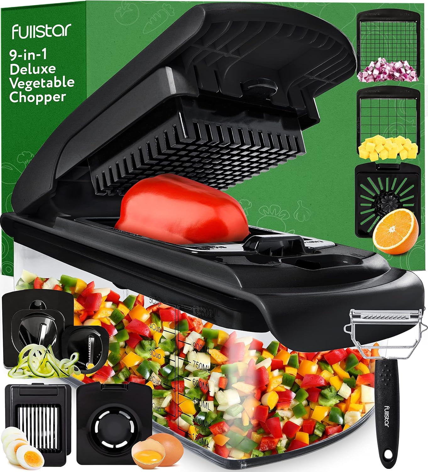 Fullstar Vegetable Chopper - Food Chopper - Onion Chopper - Vegetable ...