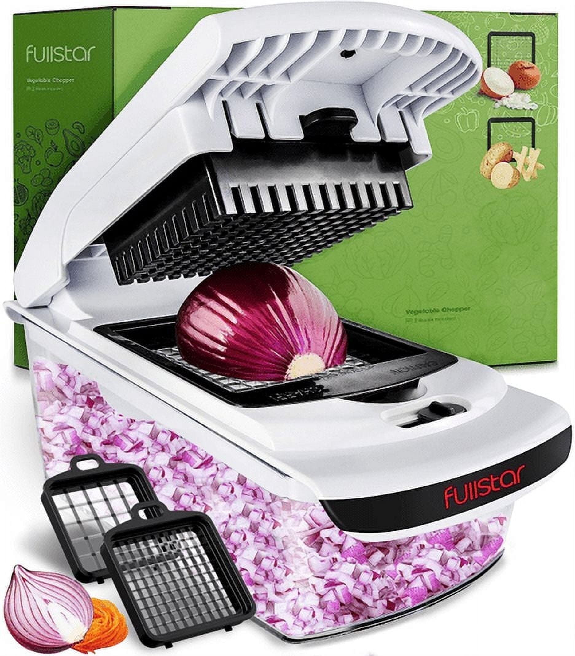 Fullstar 2 Blades White Vegetable Chopper, Veggie Slicer Dicer with ...