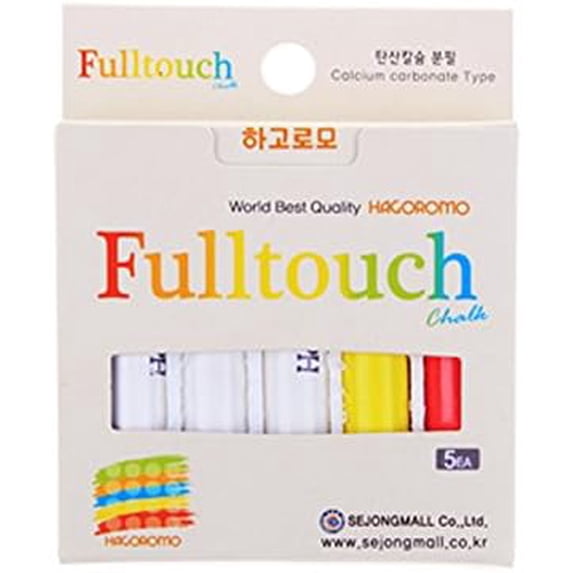 Fulltouch 3-Color Mix Chalk (Small Package) 1Box (5pcs) White, Red ...