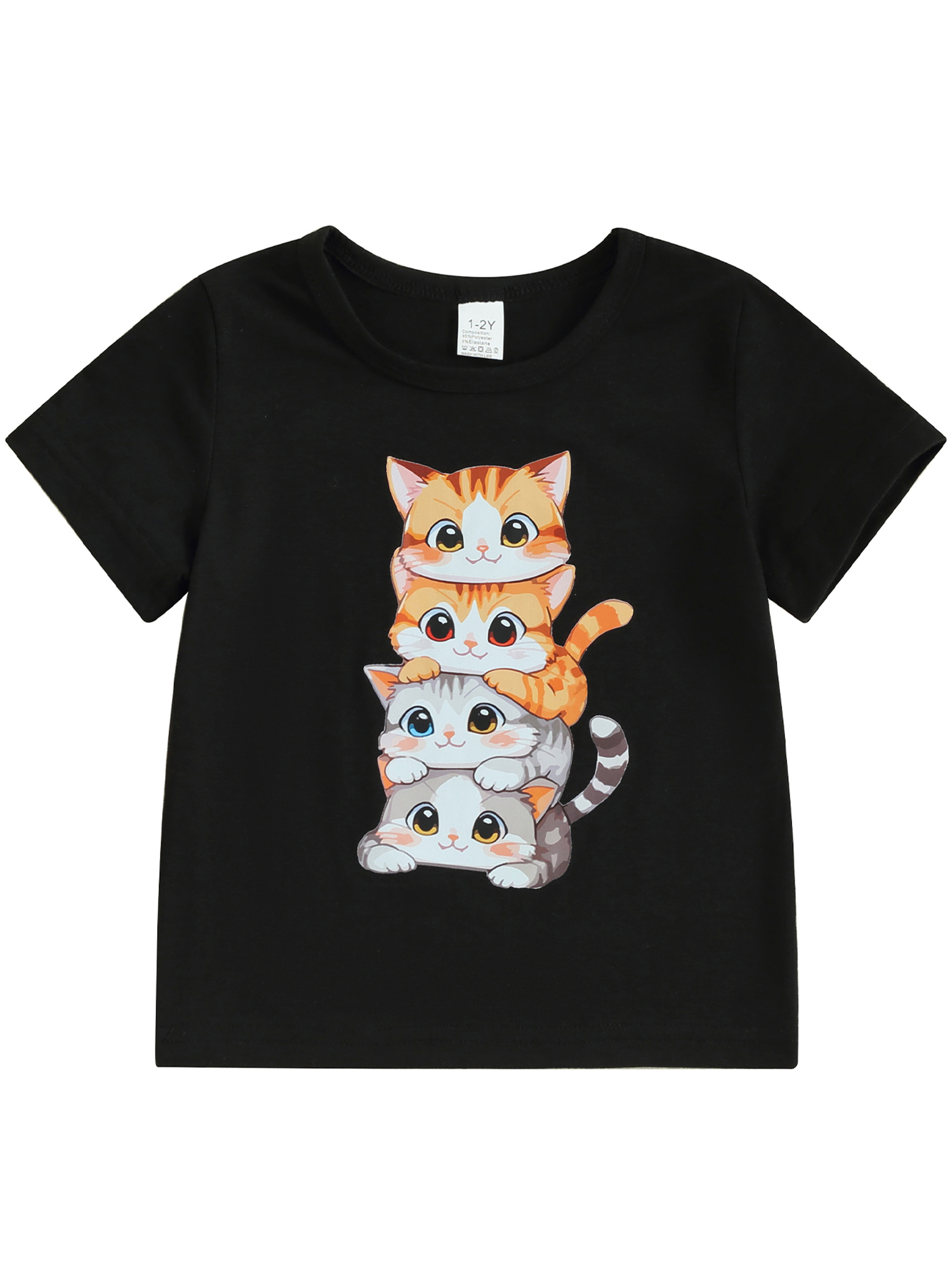 Fullvigor Little Girls Summer T-Shirt Cartoon Elephant Flower Print ...