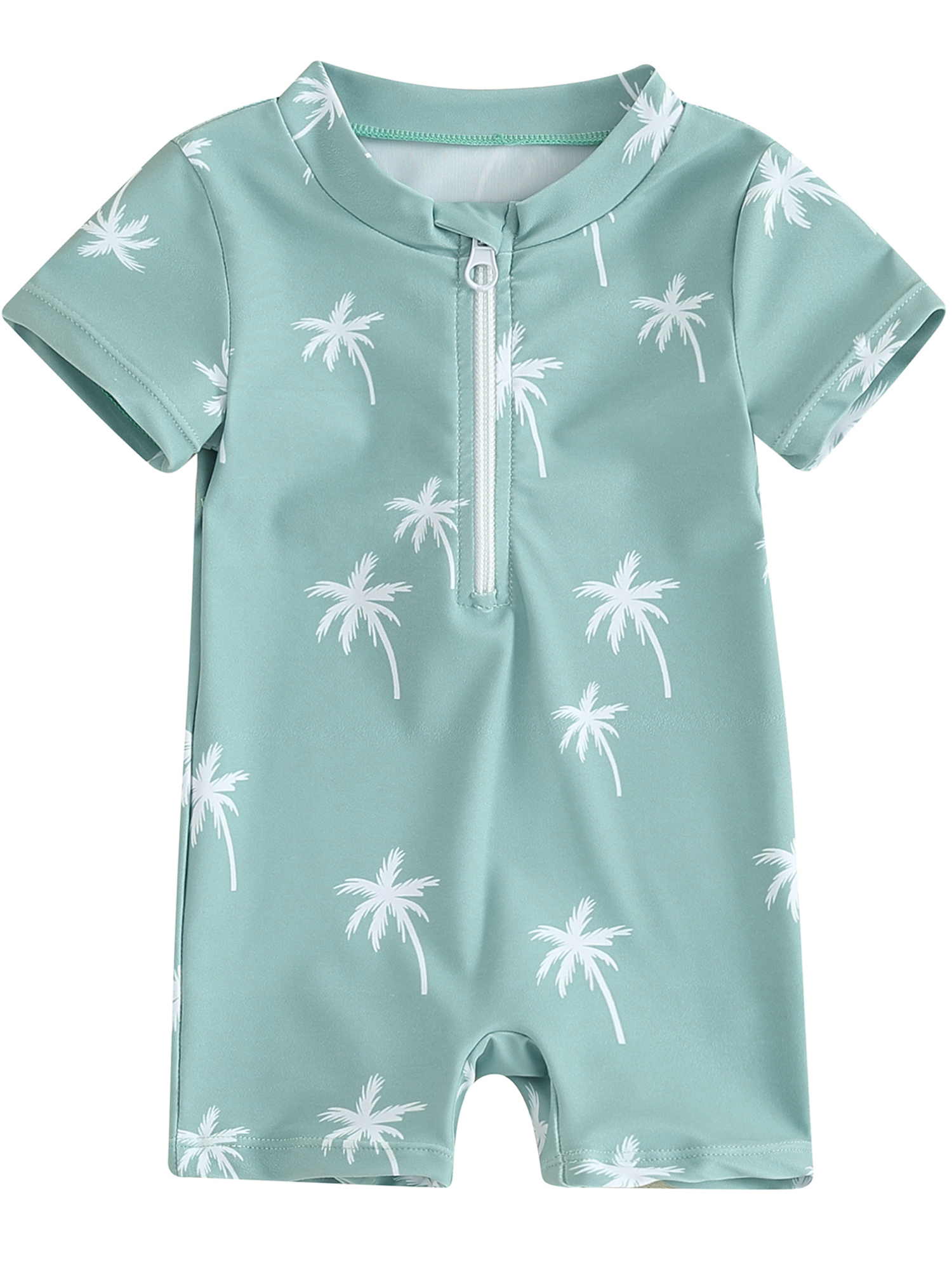 Fullvigor Toddler Boys Rash Guard Zipper Sun Protective Long Sleeve One ...