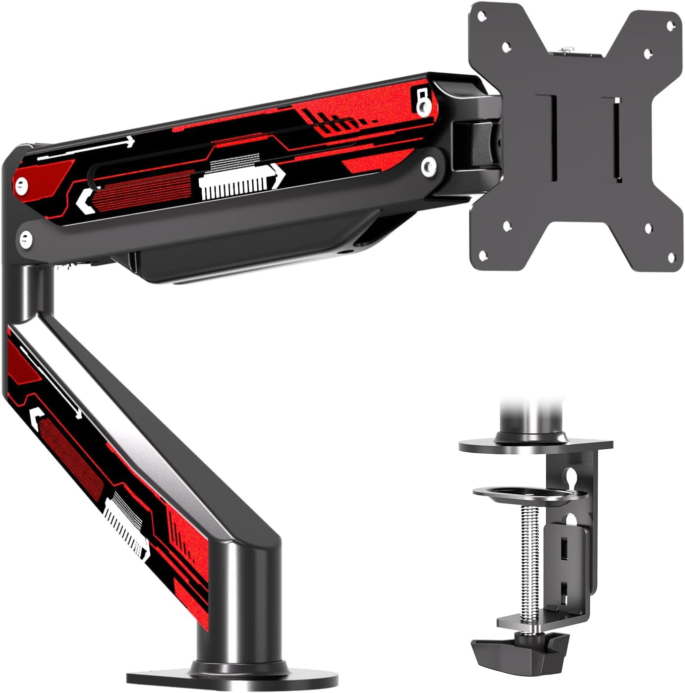 Fully Adjustable Monitor Mount with Gas Spring Arm for Desk, Suitable ...