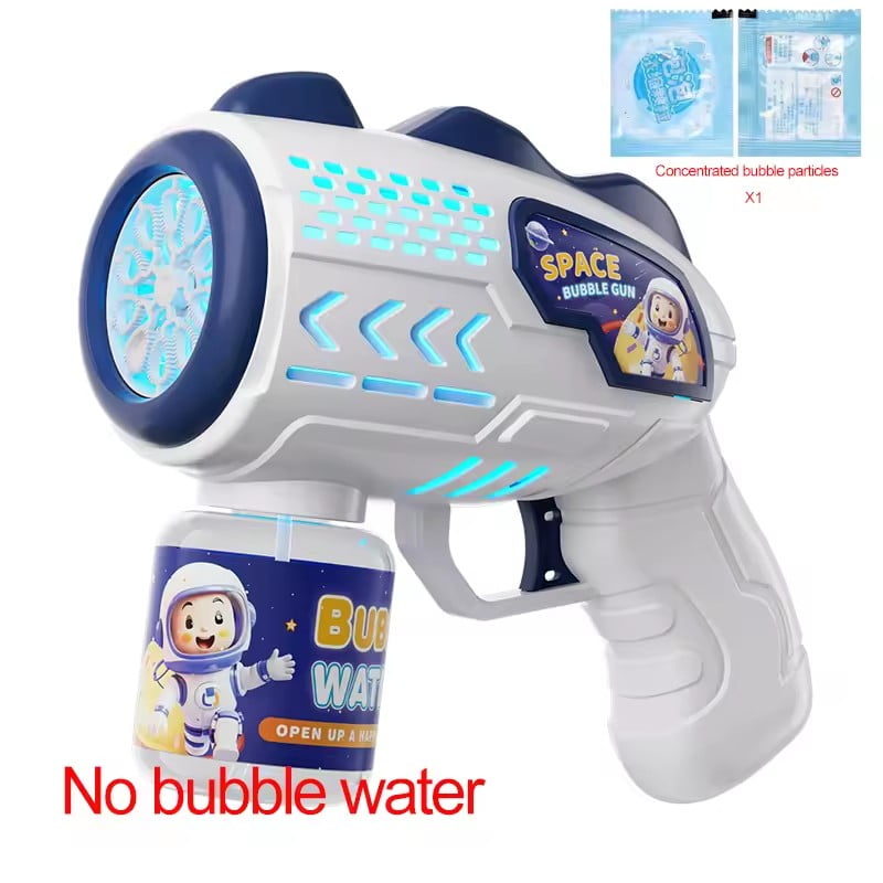 Fully Automatic Bubble Gun Rocket Bubbles Machine Automatic Blower with Bubble Liquid Toy for ...