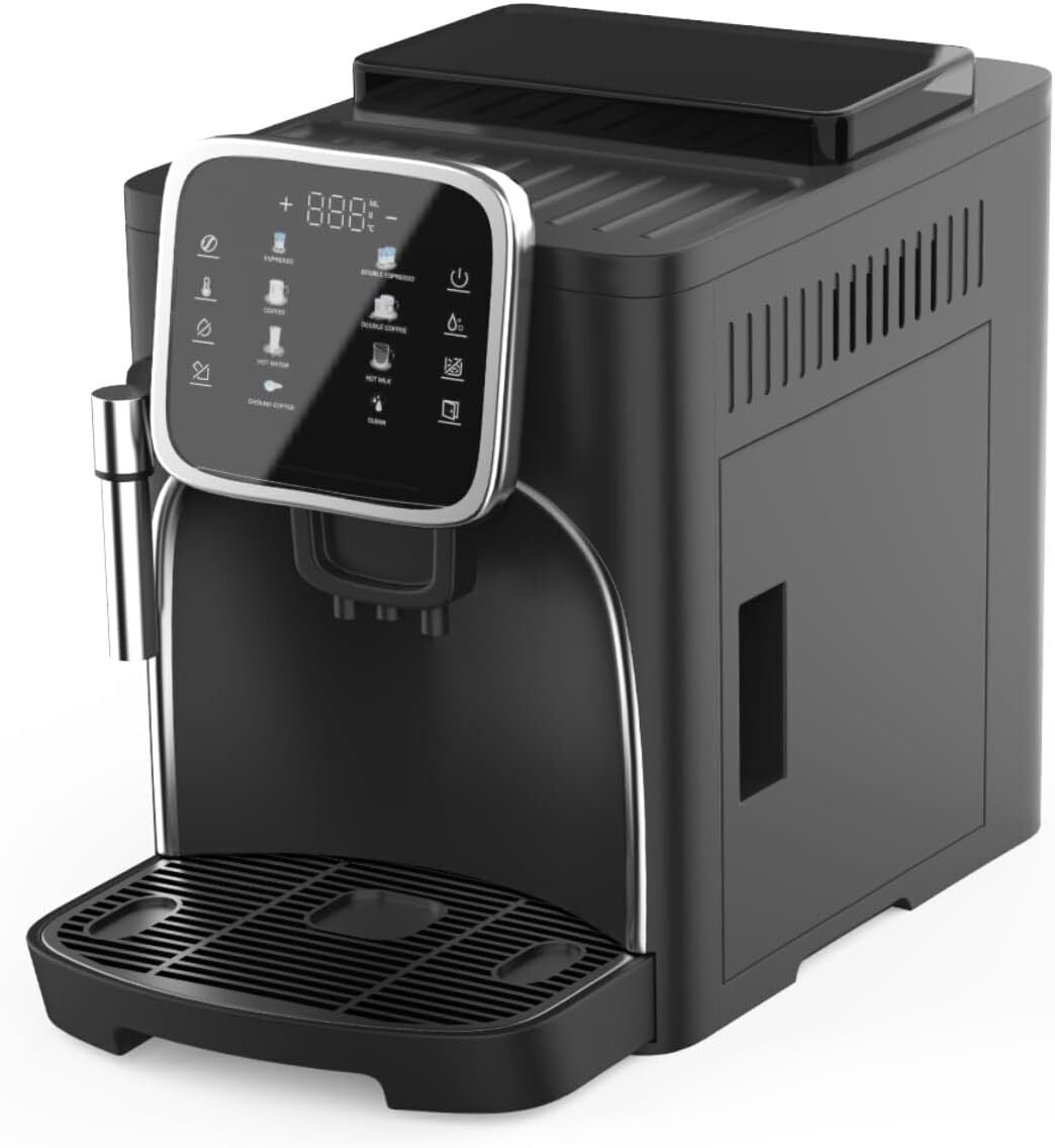 Fully Automatic Espresso Coffee Machine w/ Milk Frother Intuitive Touch ...