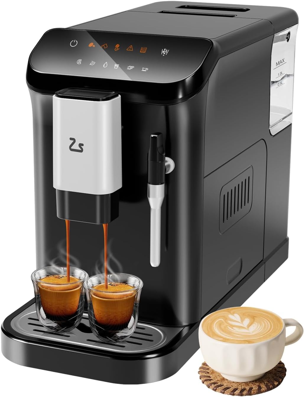 Fully Automatic Espresso Machine,20 Bar Espresso & Coffee Machine,Milk ...