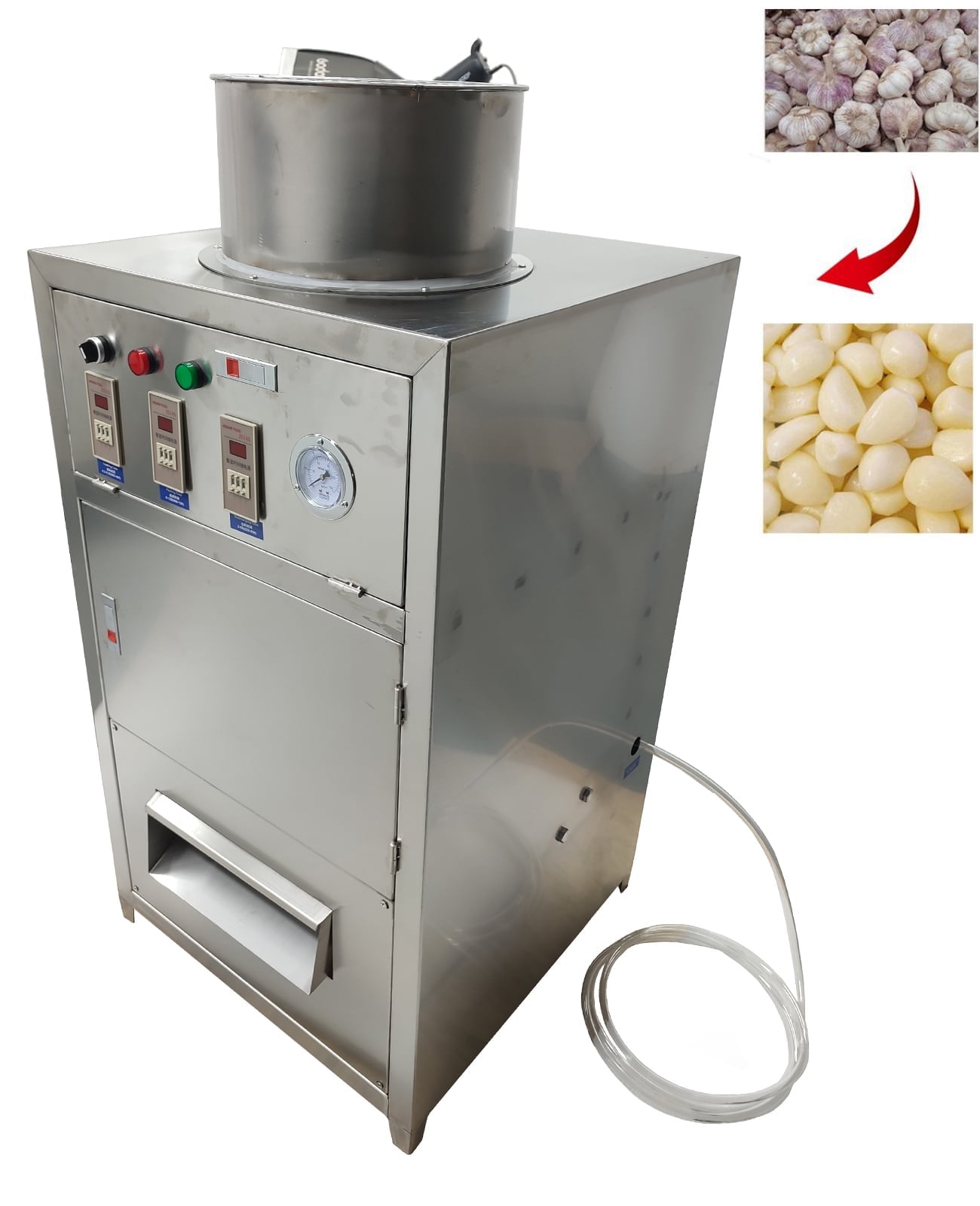 Fully Automatic Pneumatic garlic Peeling Machine Dry Garlic Peeler ...