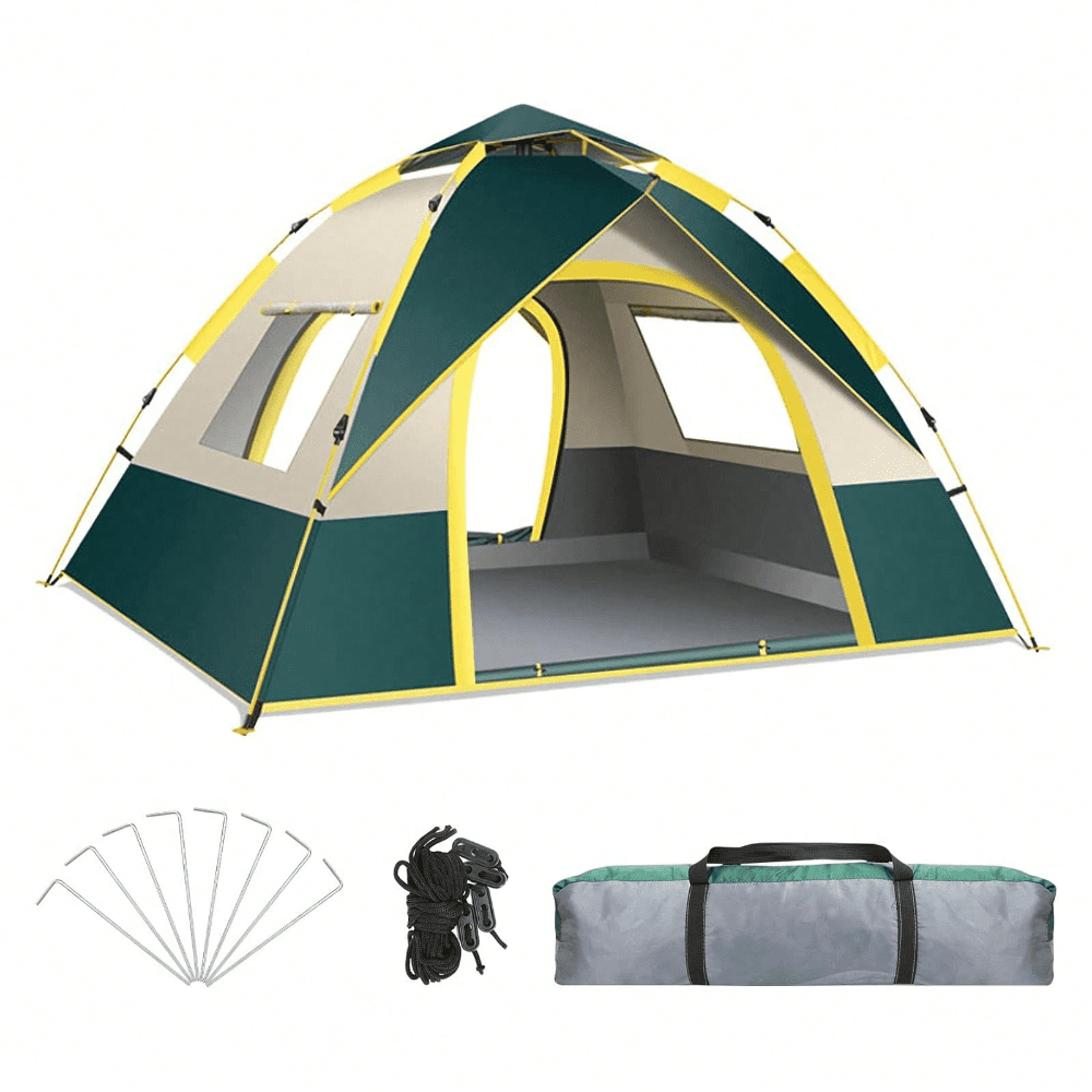 Fully Automatic Quick Opening Camping Tent, Dual Doors And Windows For ...