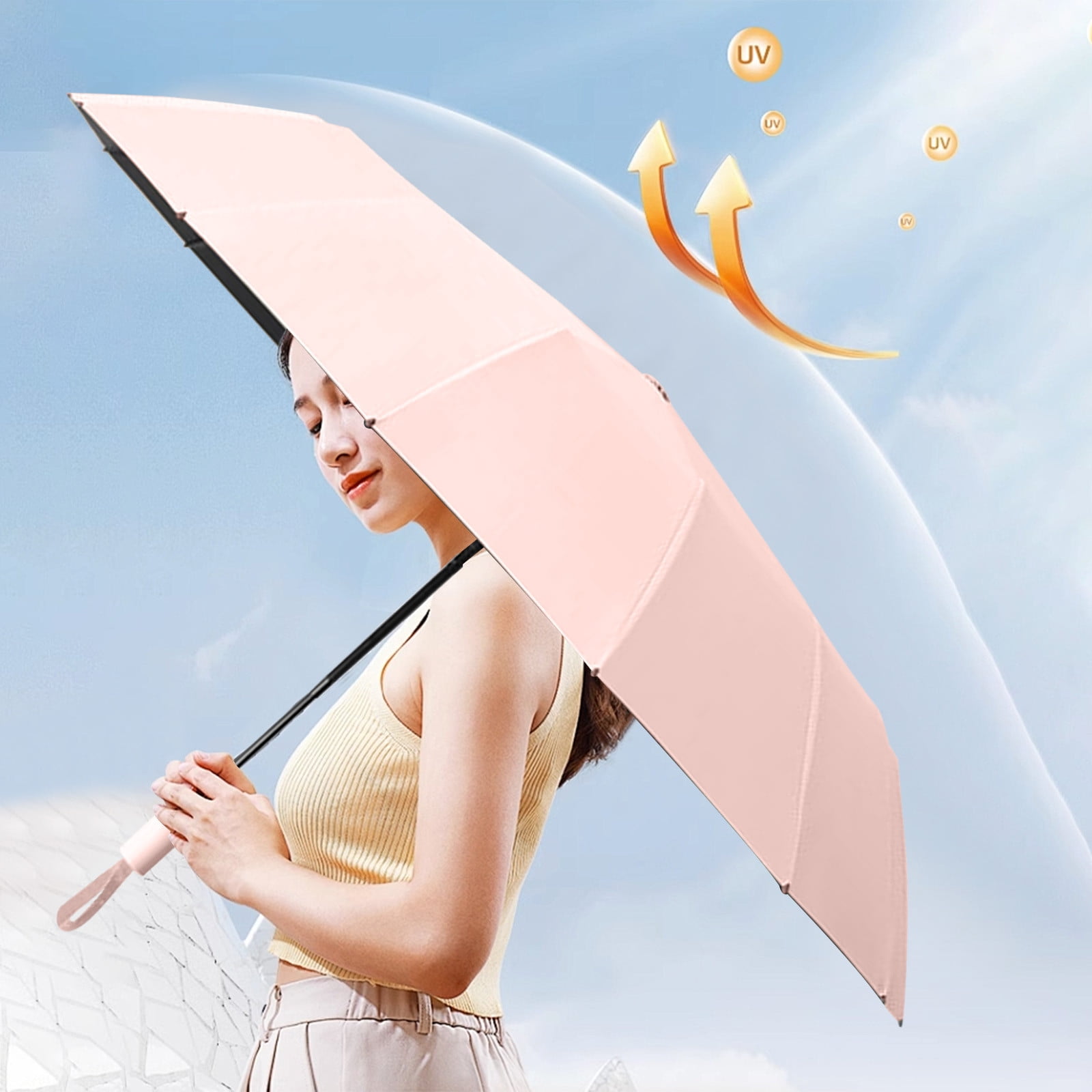 Fully Automatic Rotatable Umbrella Foldable Glue Sunscreen Umbrella ...