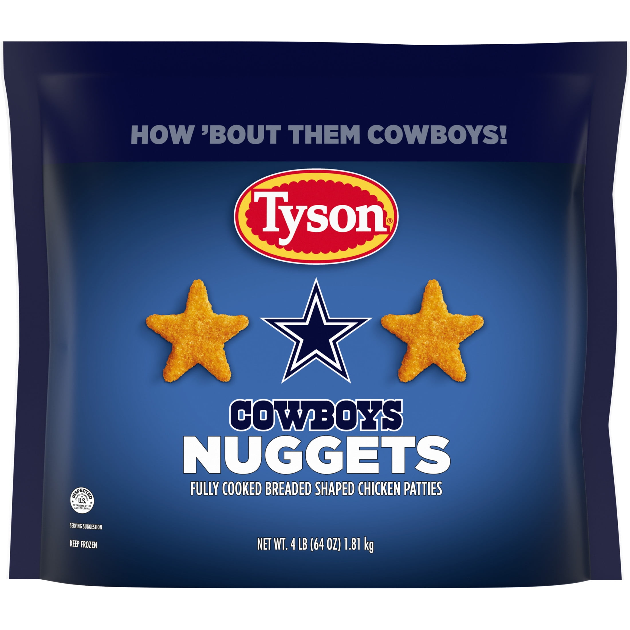 Tyson Cowboys Chicken Nuggets, 4 lb (Frozen) - Walmart.com