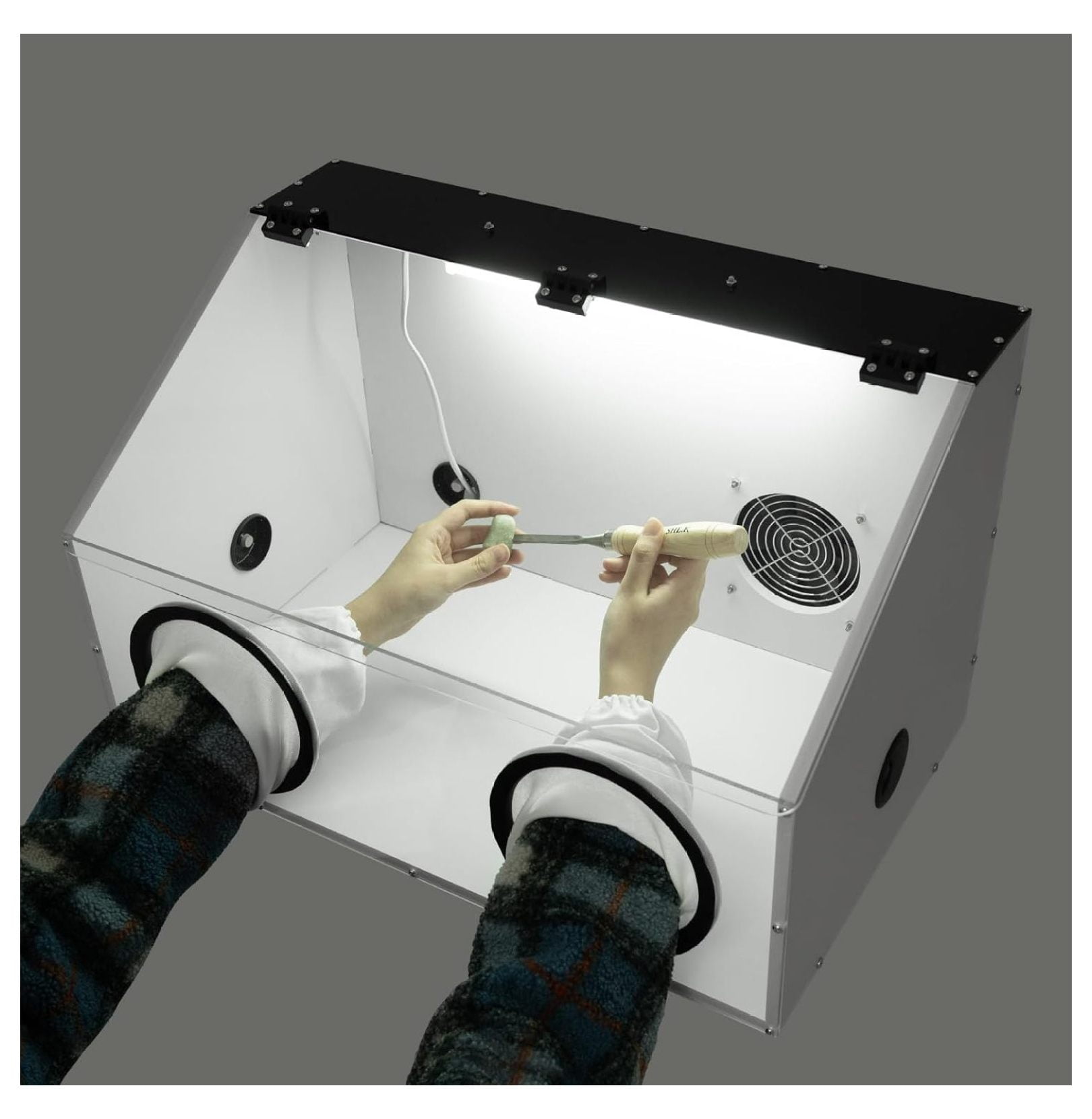 Fully Enclosed Electric Grinding Table Polisher, Cover Dust Box ...