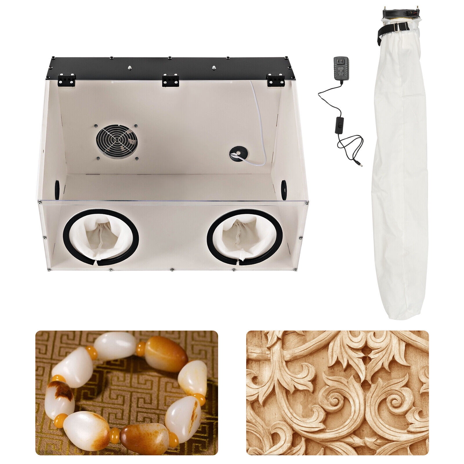 Fully Enclosed Electric Grinding Table Polisher Dust Box Acrylic Cover ...