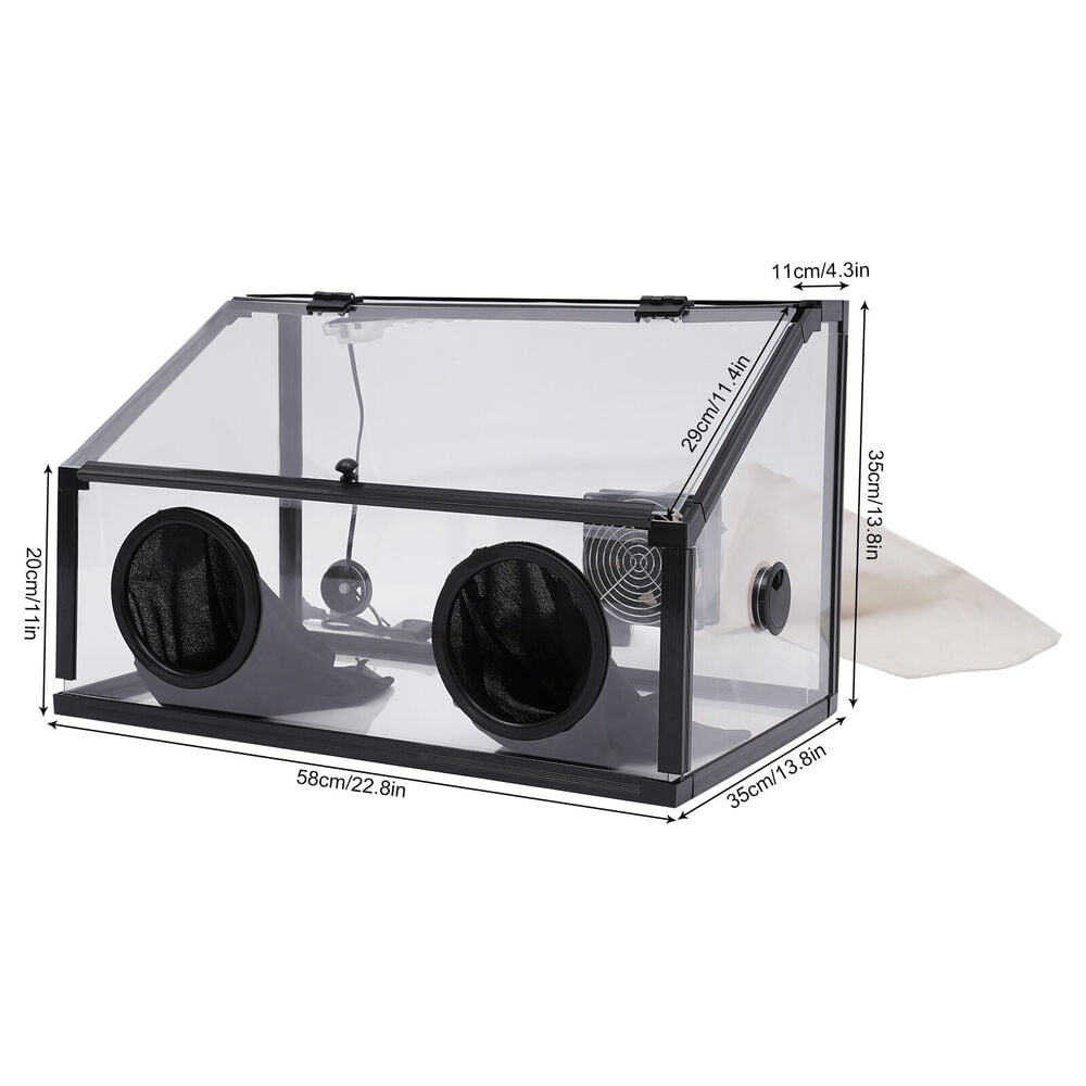 Fully Enclosed Electric Grinding Table Polisher Dust Box Acrylic Cover ...