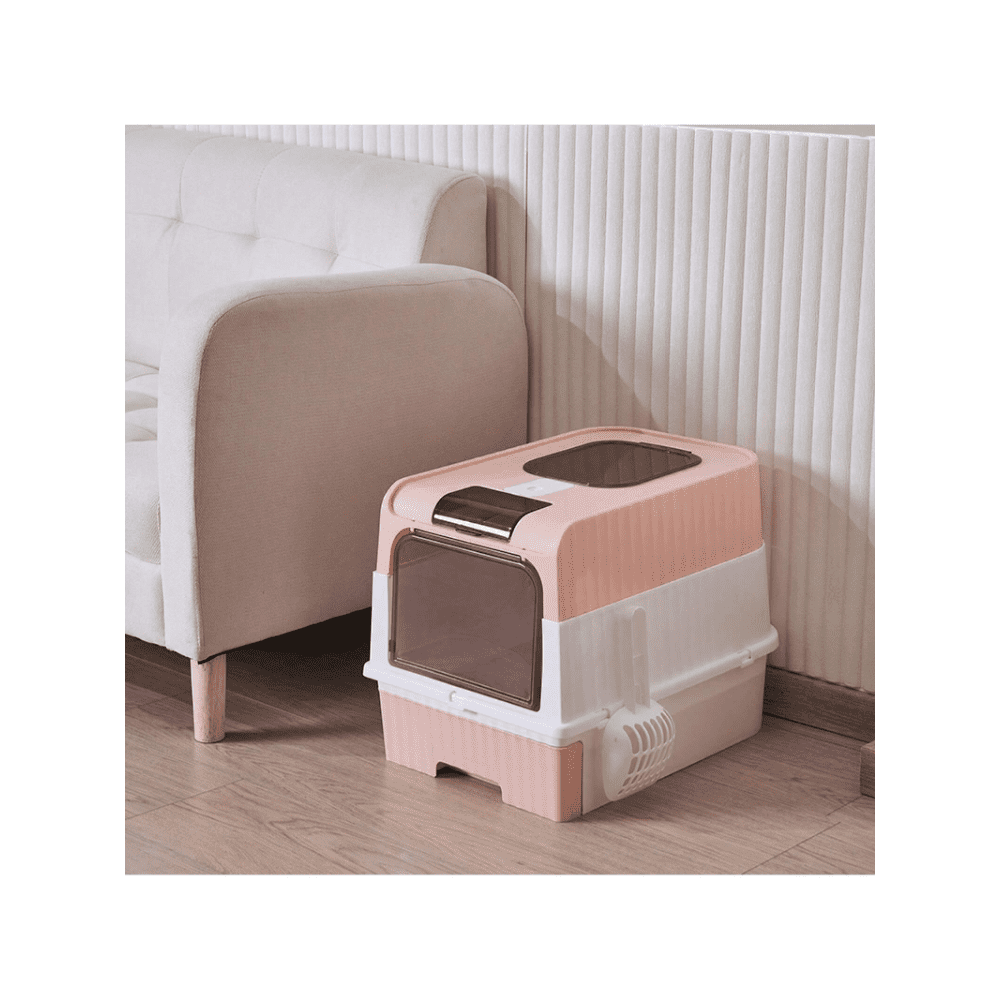 Fully Enclosed Extra Large Drawer-Style Cat Litter Box, Odor-Proof And ...