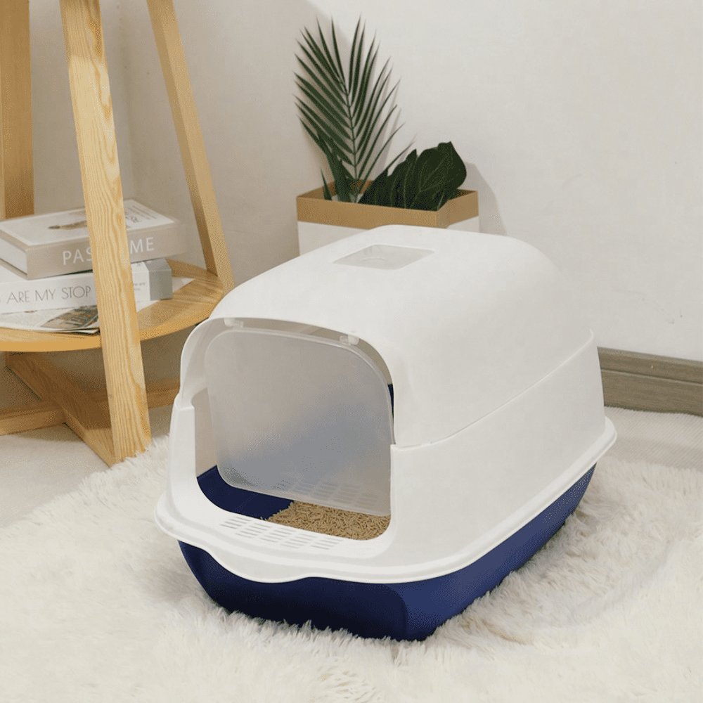 Fully Enclosed Small Cat Litter Box For Cats, With Sand-Proof And ...
