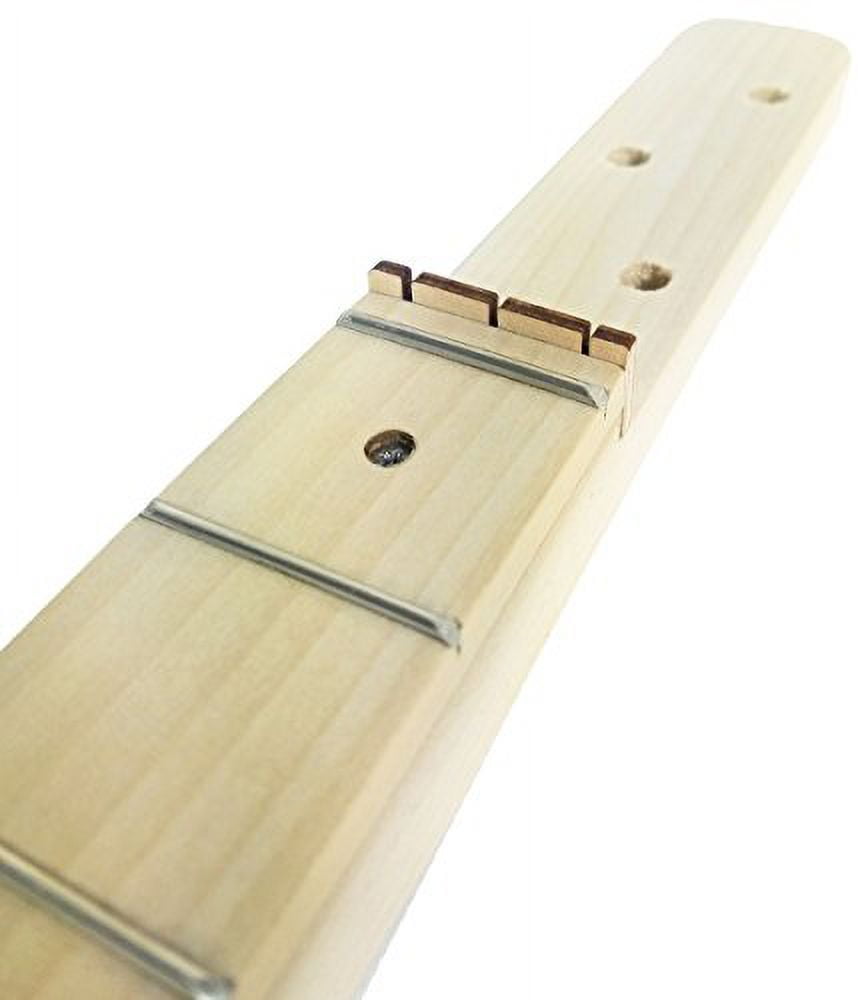Fully-Fretted 3-string Cigar Box Guitar Neck for 25-Inch Scale ...