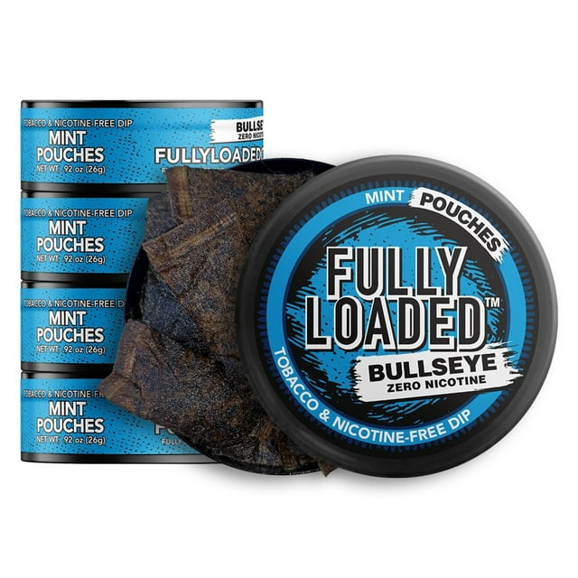 Fully Loaded Chew - Non-Smoking, Flavorful Mint Bullseye Pouches ...