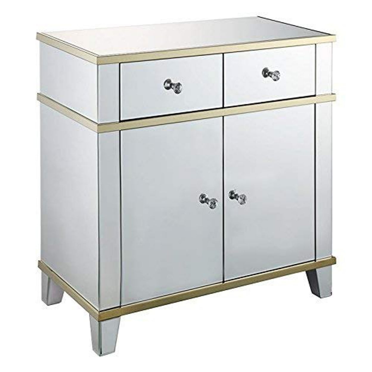 Osma - Console Table Mirrored & Gold - Walmart.com