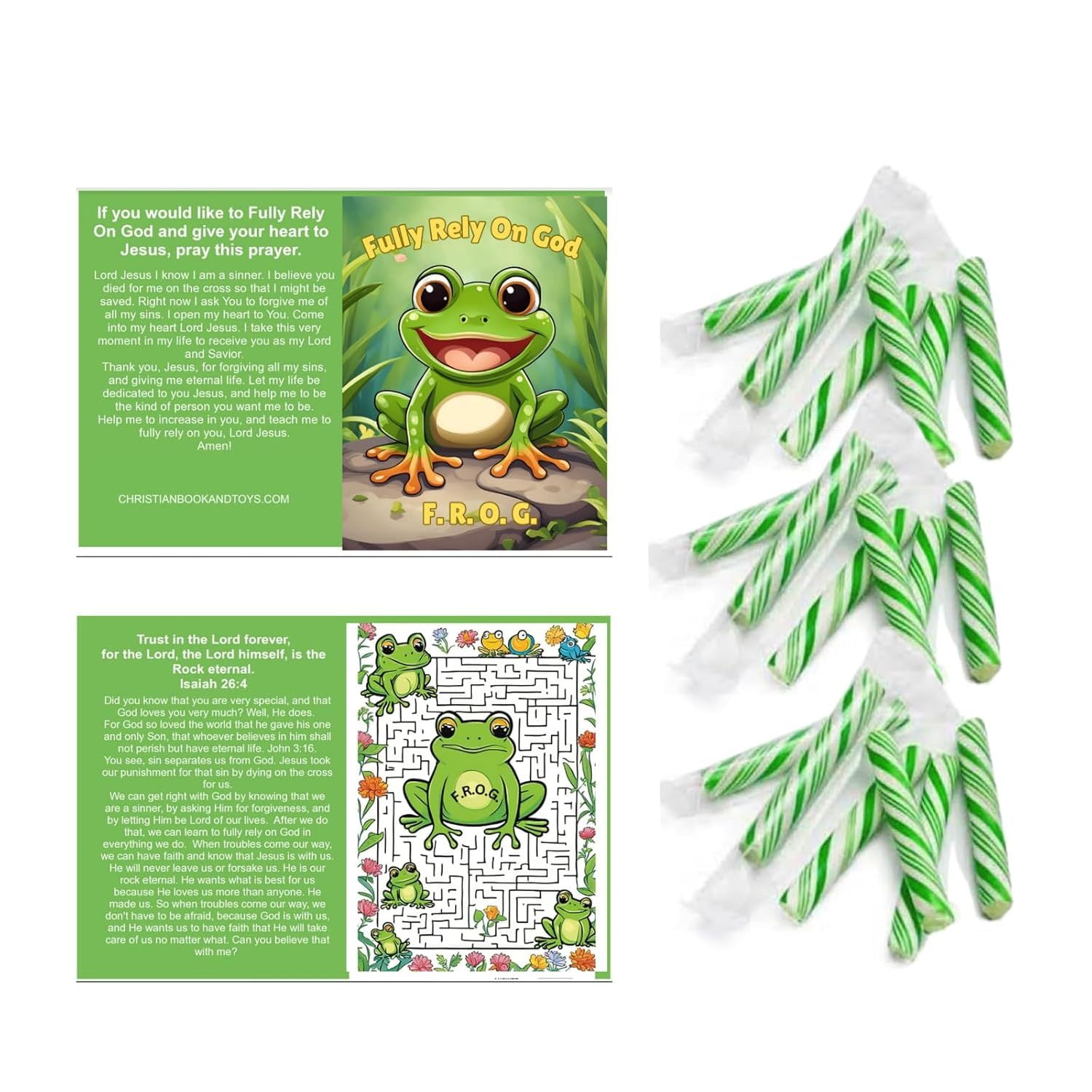 Fully Rely On God Frog Bible Tracts With Candy, Halloween Alternatives ...